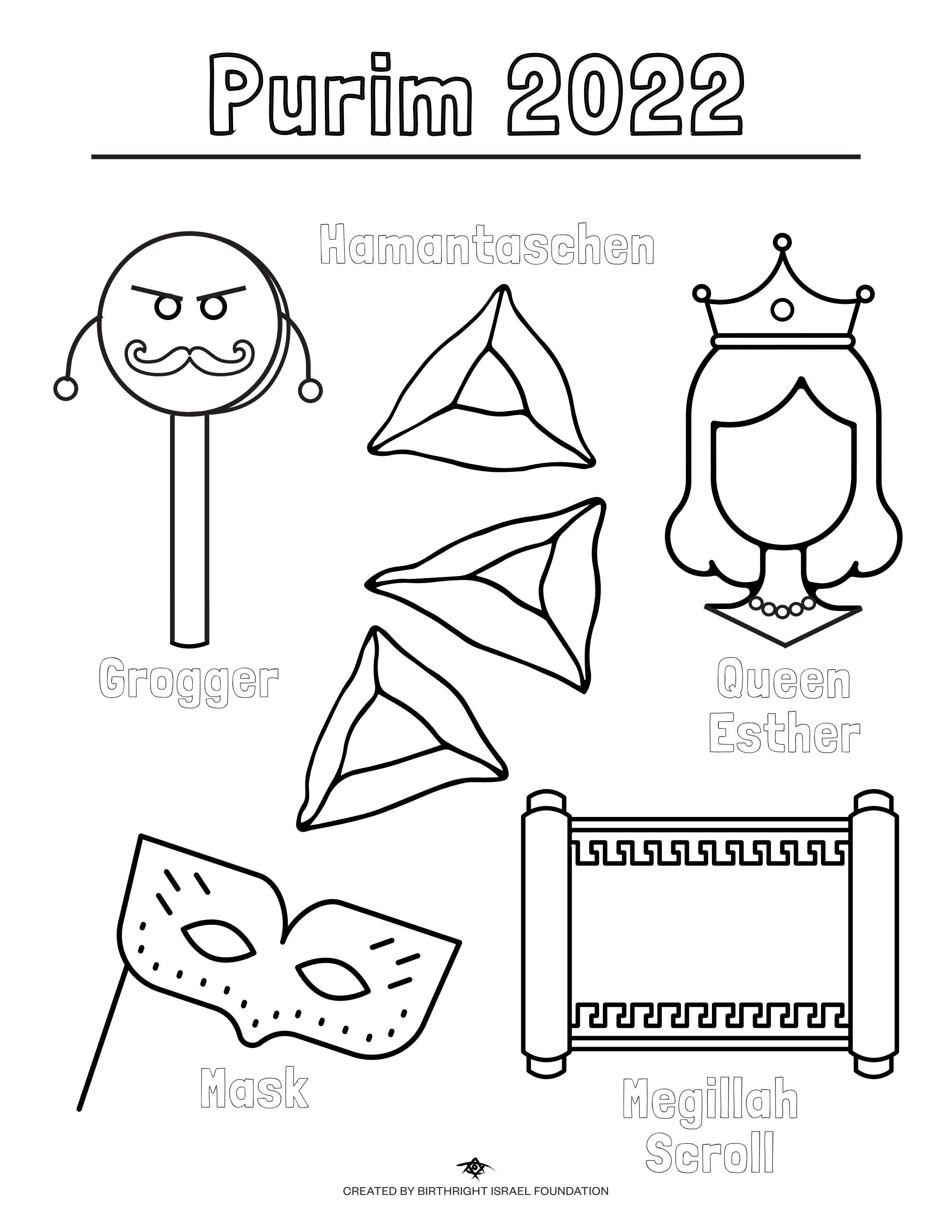 A Purim Coloring Page by Birthright Israel Foundation - Issuu