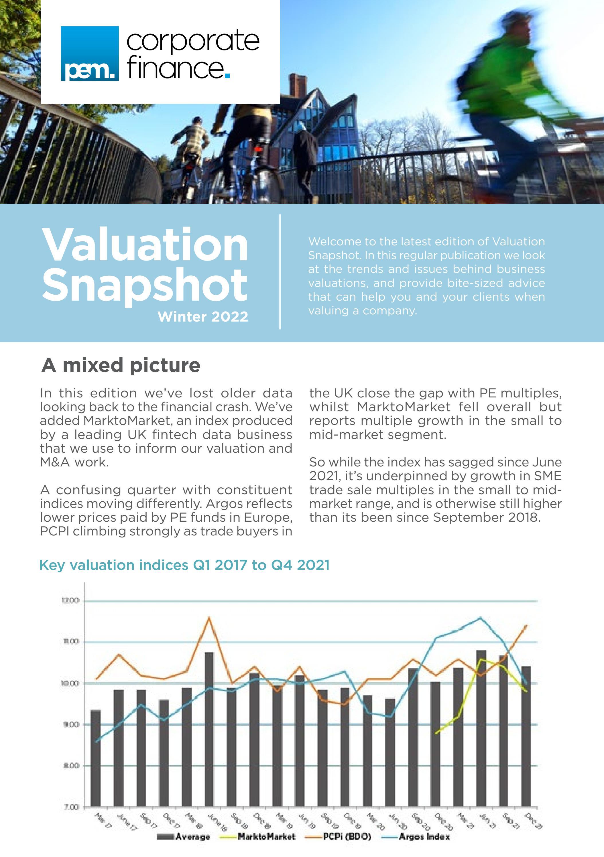 Valuation Snapshot - Winter 2022 by PEM Corporate Finance - Issuu