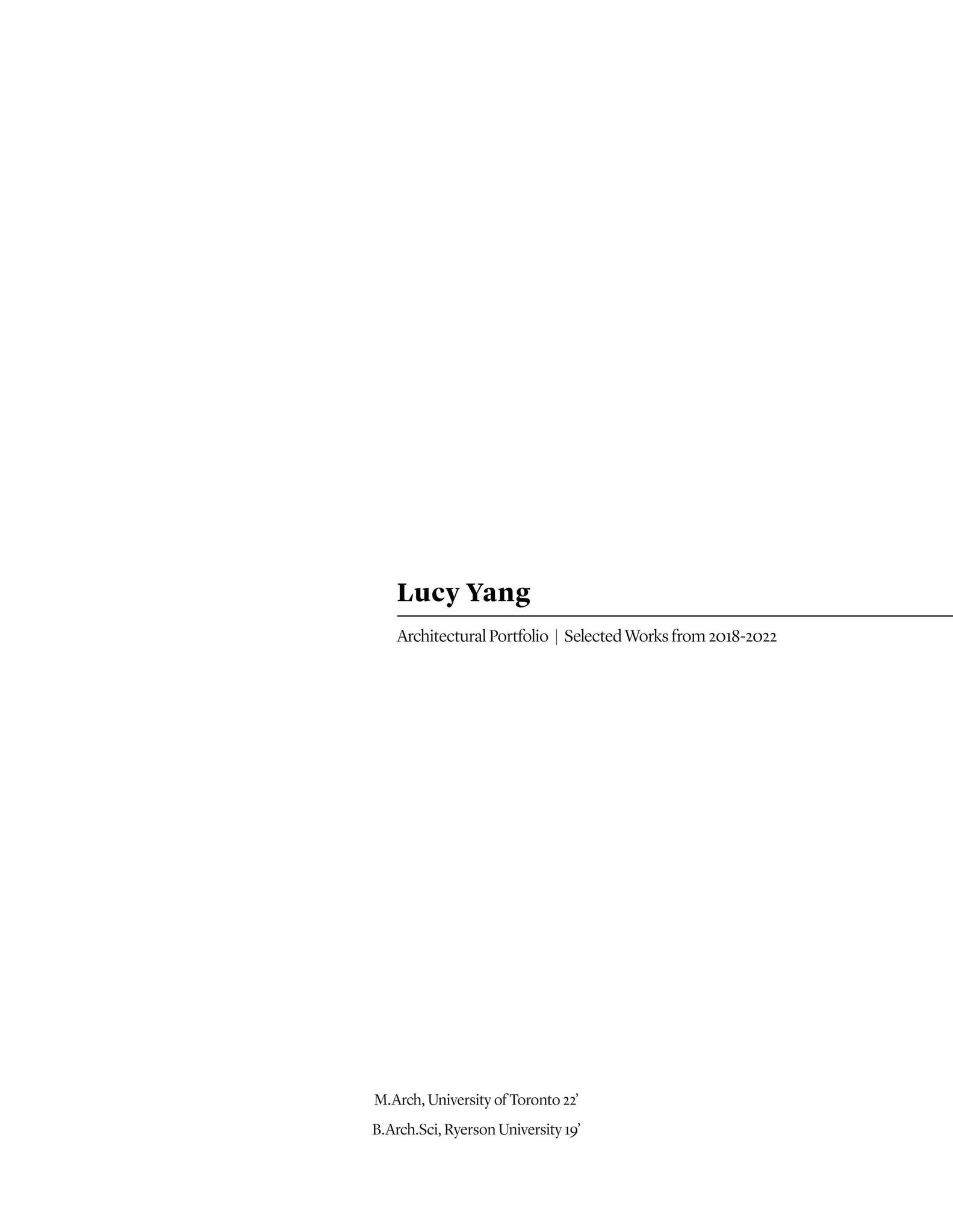 Lucy Yang | Architectural Portfolio 2022 by Lucy Yang - Issuu