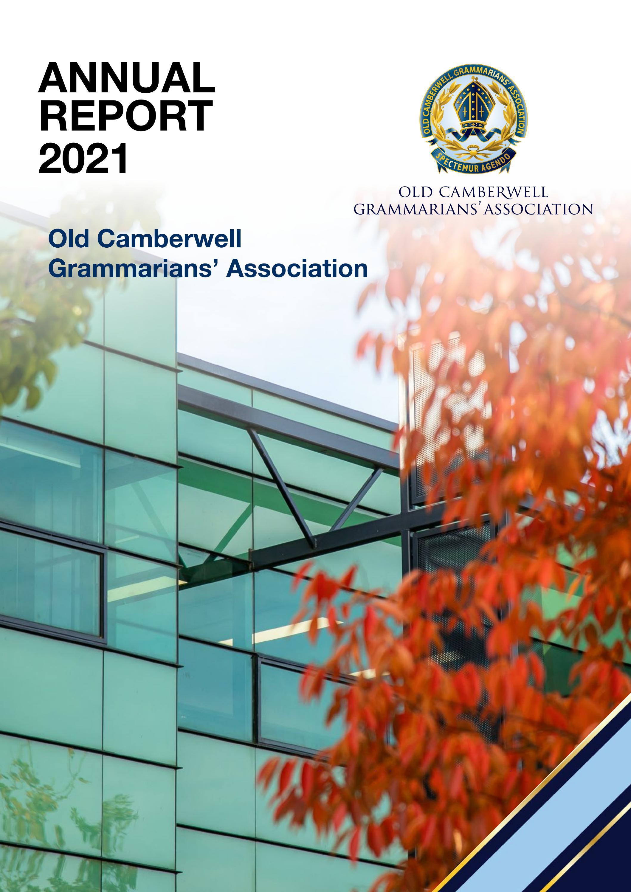 OCGA Annual Report 2021 by Camberwell Grammar School - Issuu