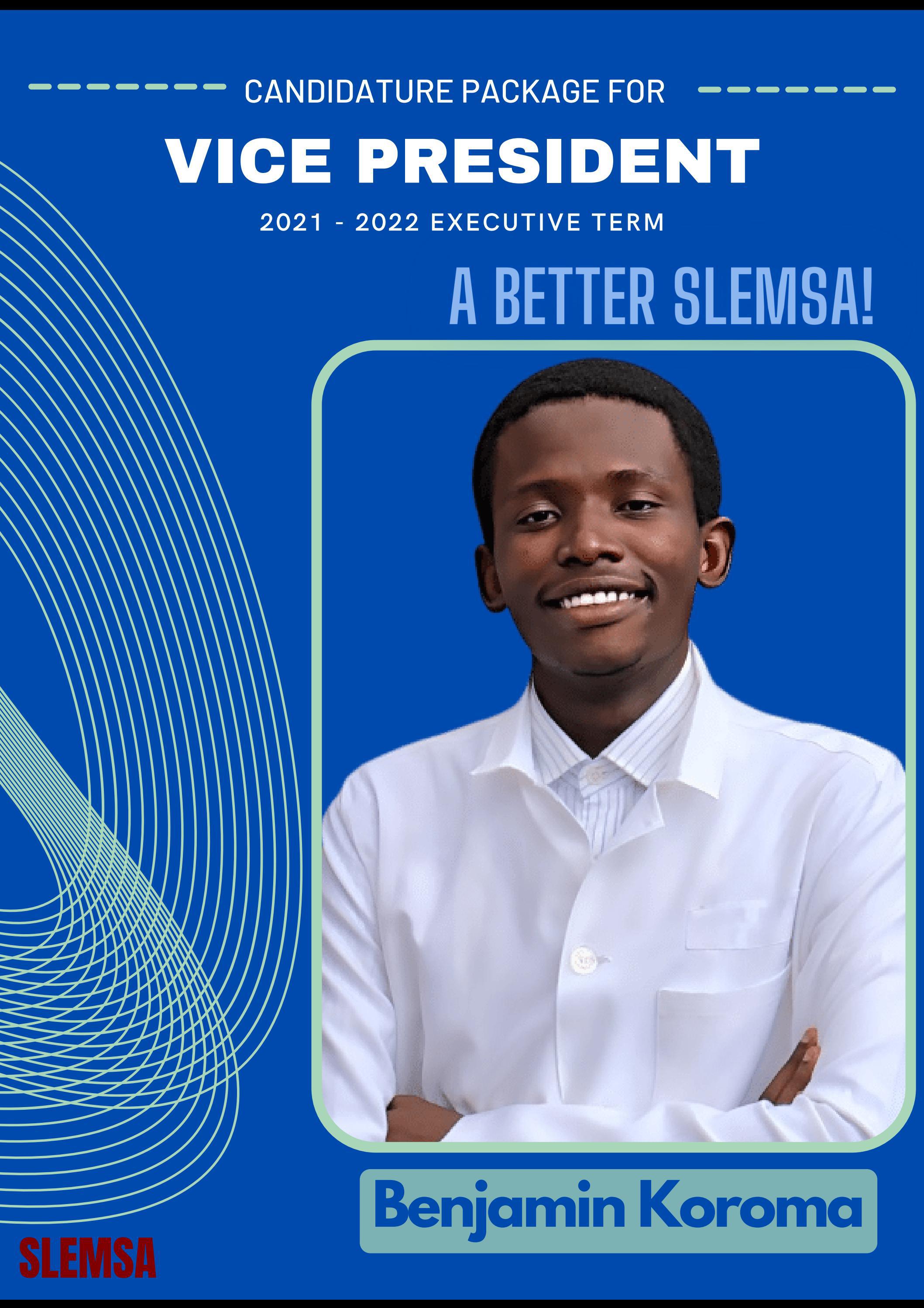 Benjamin Koroma-Candidature for Vice President-Executive Term 2021/2022 ...