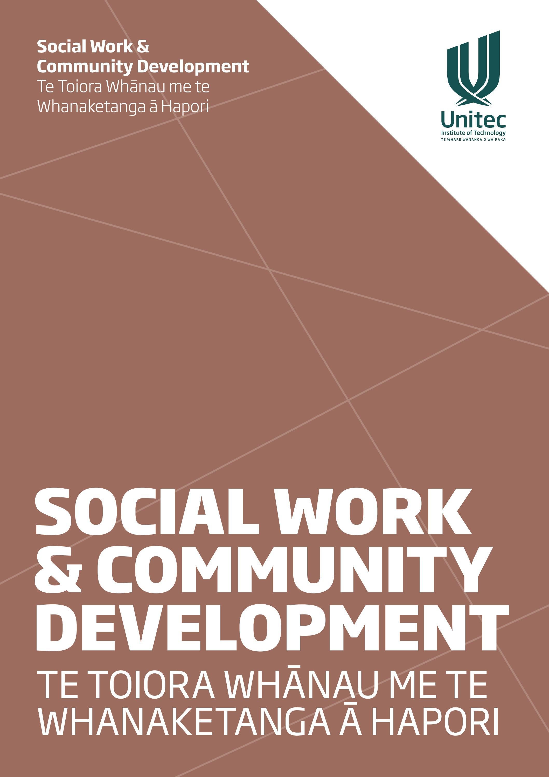 Social Work and Community Development Brochure by Te Pūkenga trading as ...