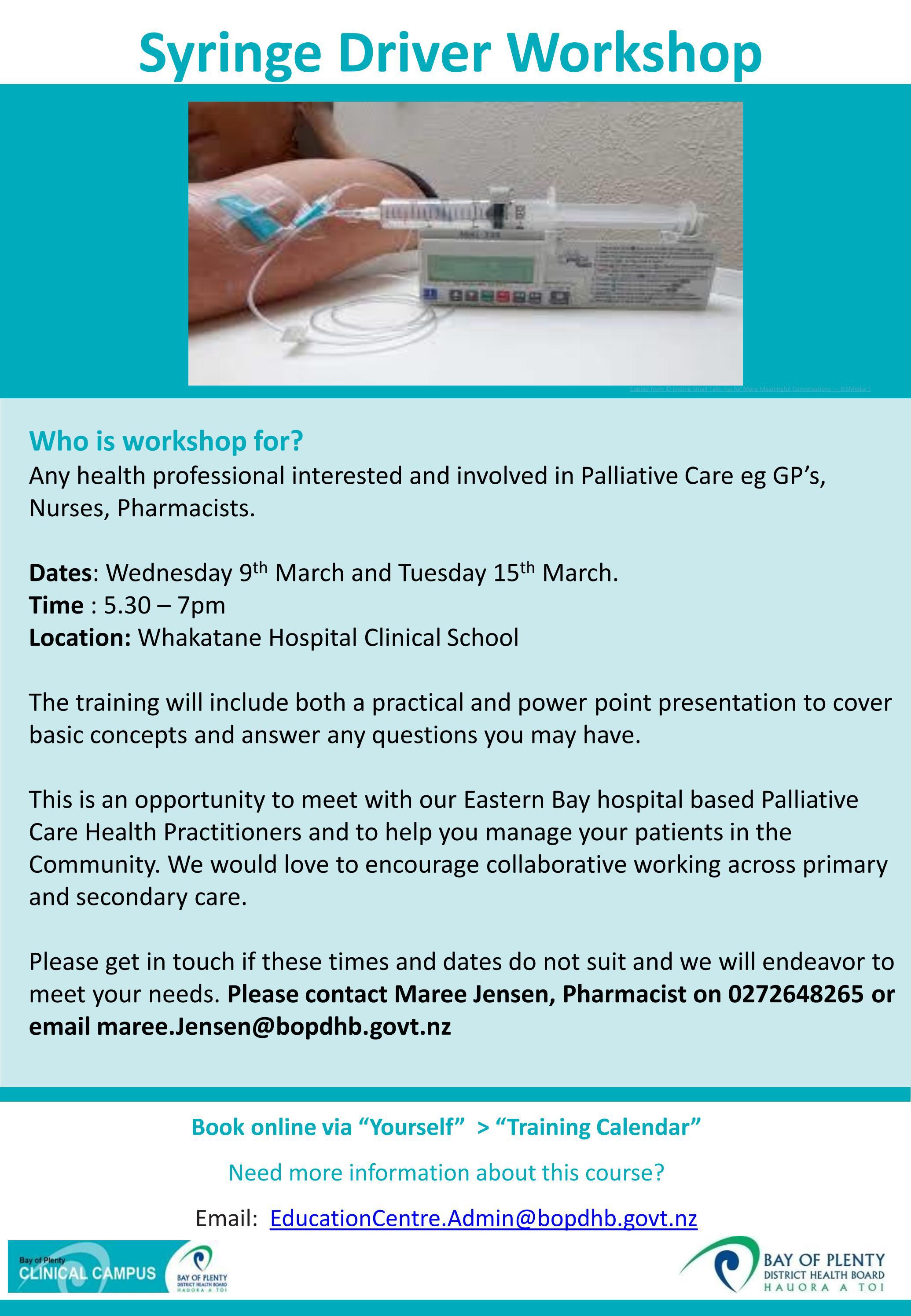 Syringe driver poster by WBOP PHO - Issuu