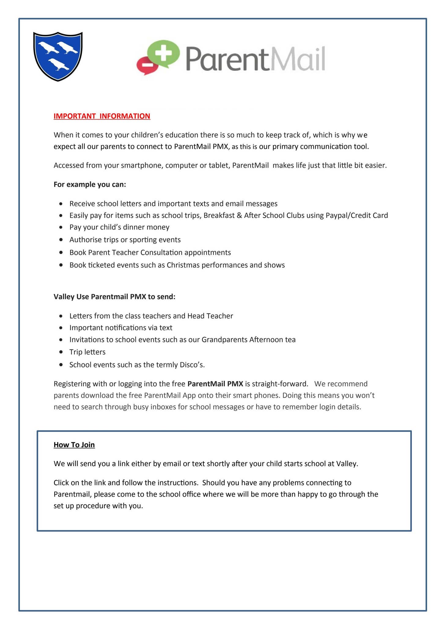 ParentMail Information by Schudio - Issuu