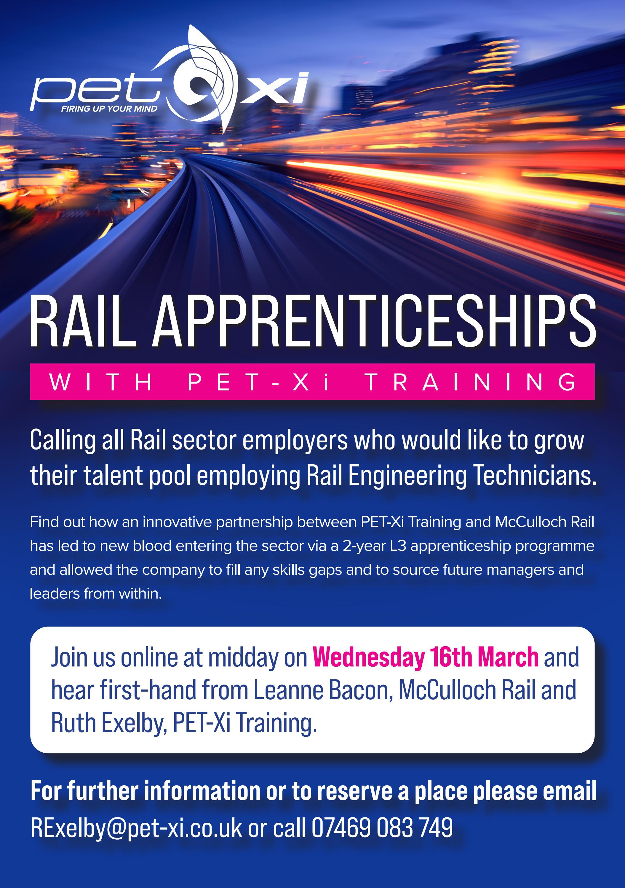 Rail advert by PET-Xi Training - Issuu