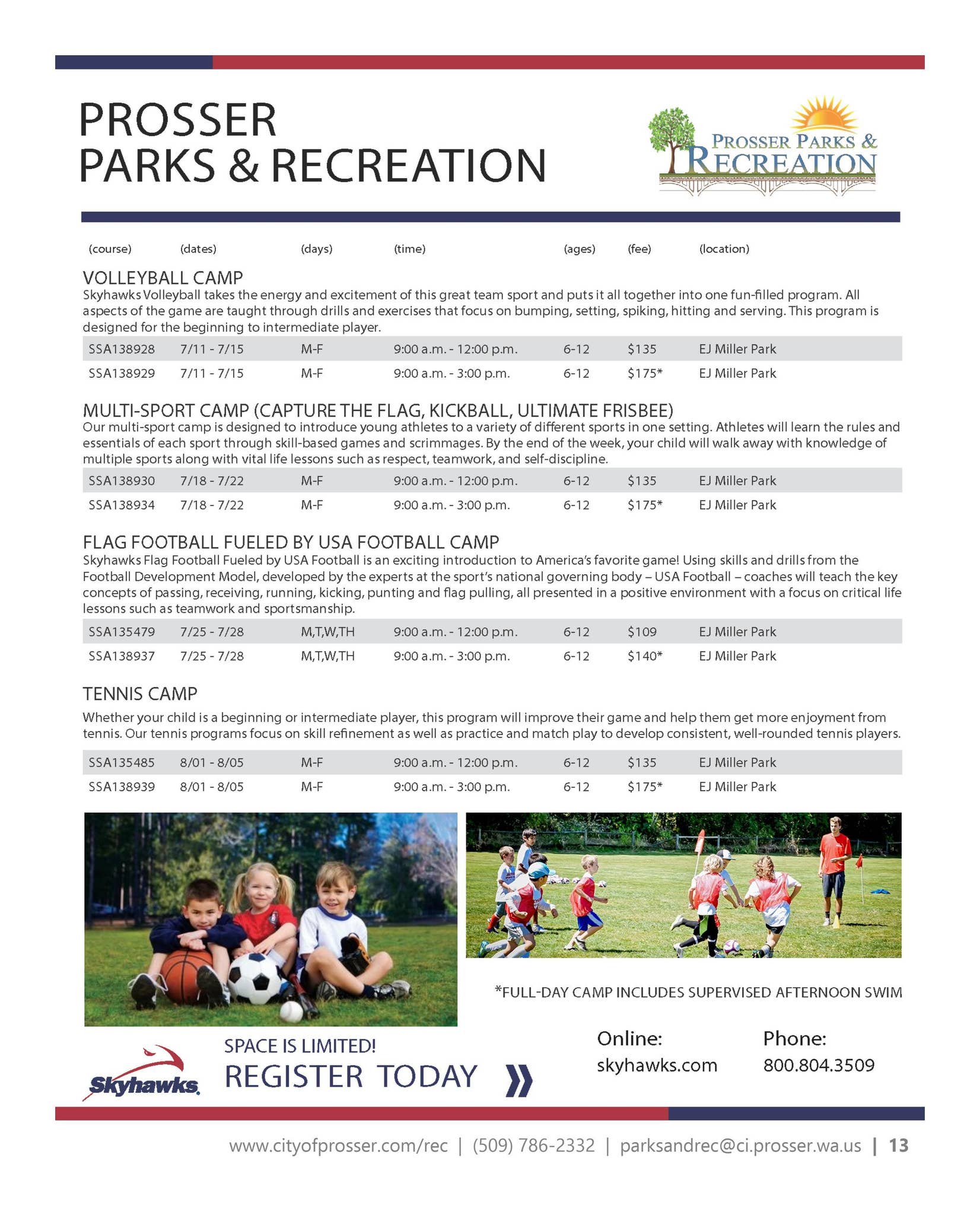 Prosser Recreation Guide by Prosser Parks & Recreation - Issuu