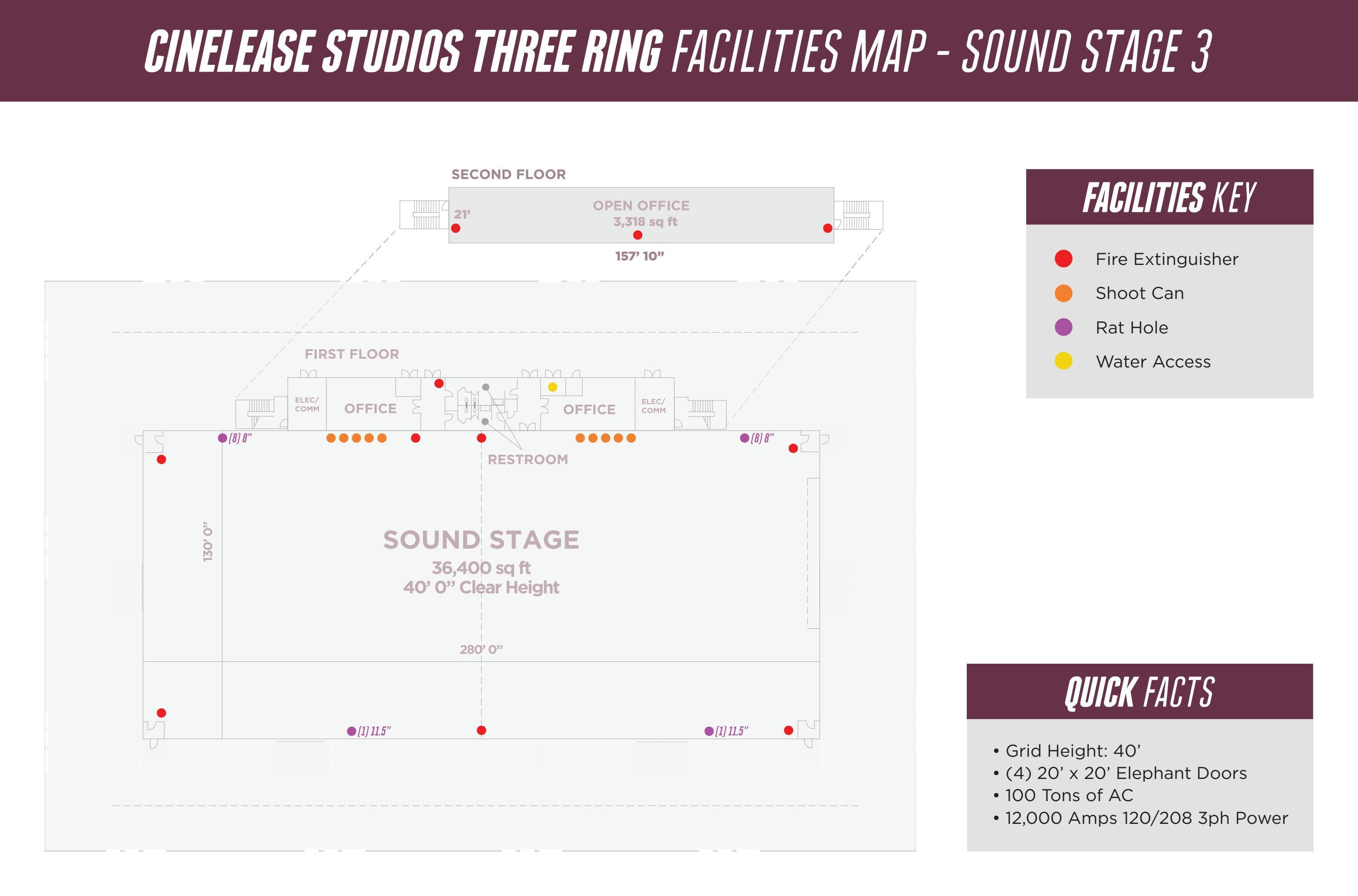Cinelease Studios - Three Ring Stage 3 Facilities Map by ...