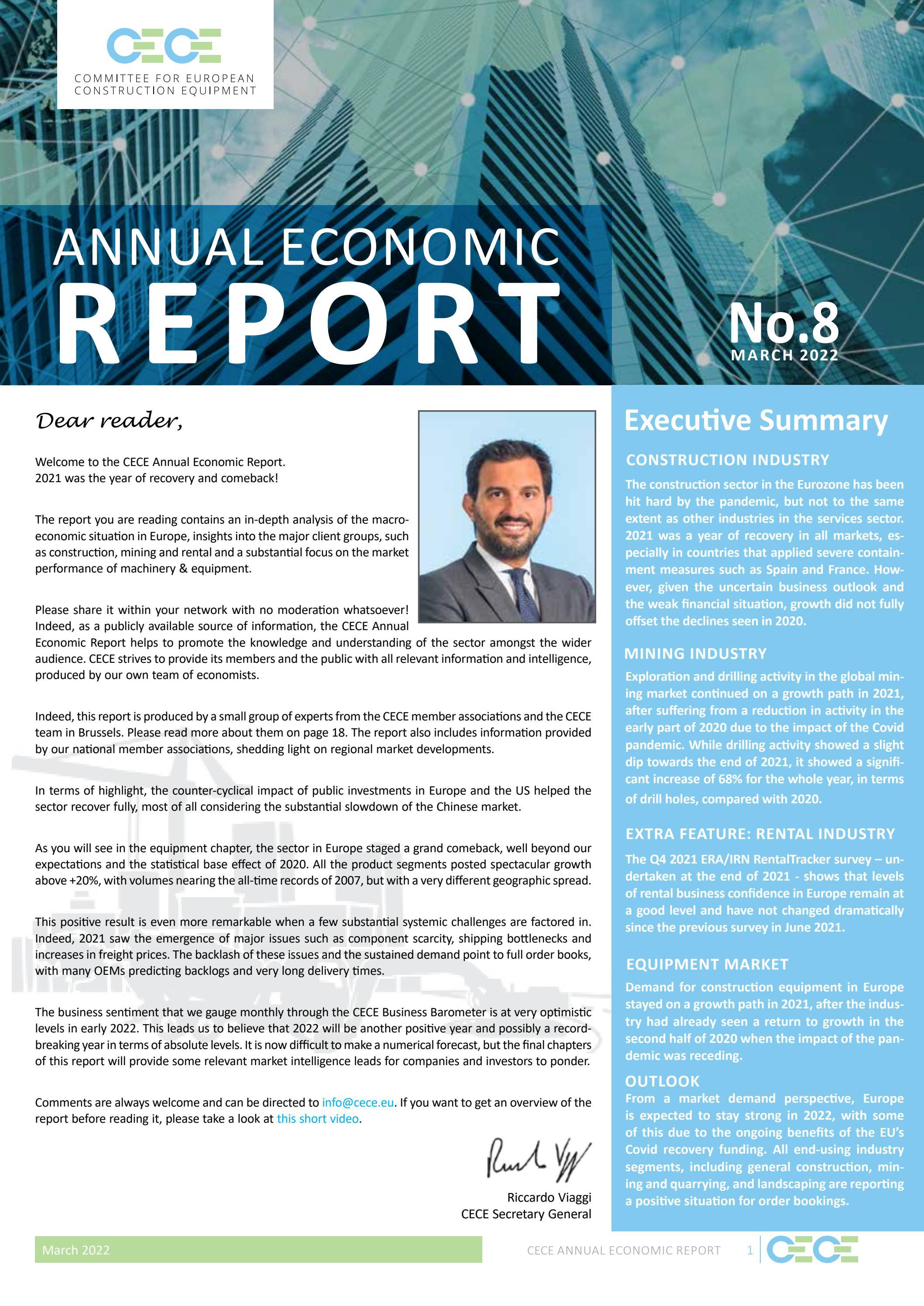 CECE Annual Economic Report 2022 by CECE - Issuu