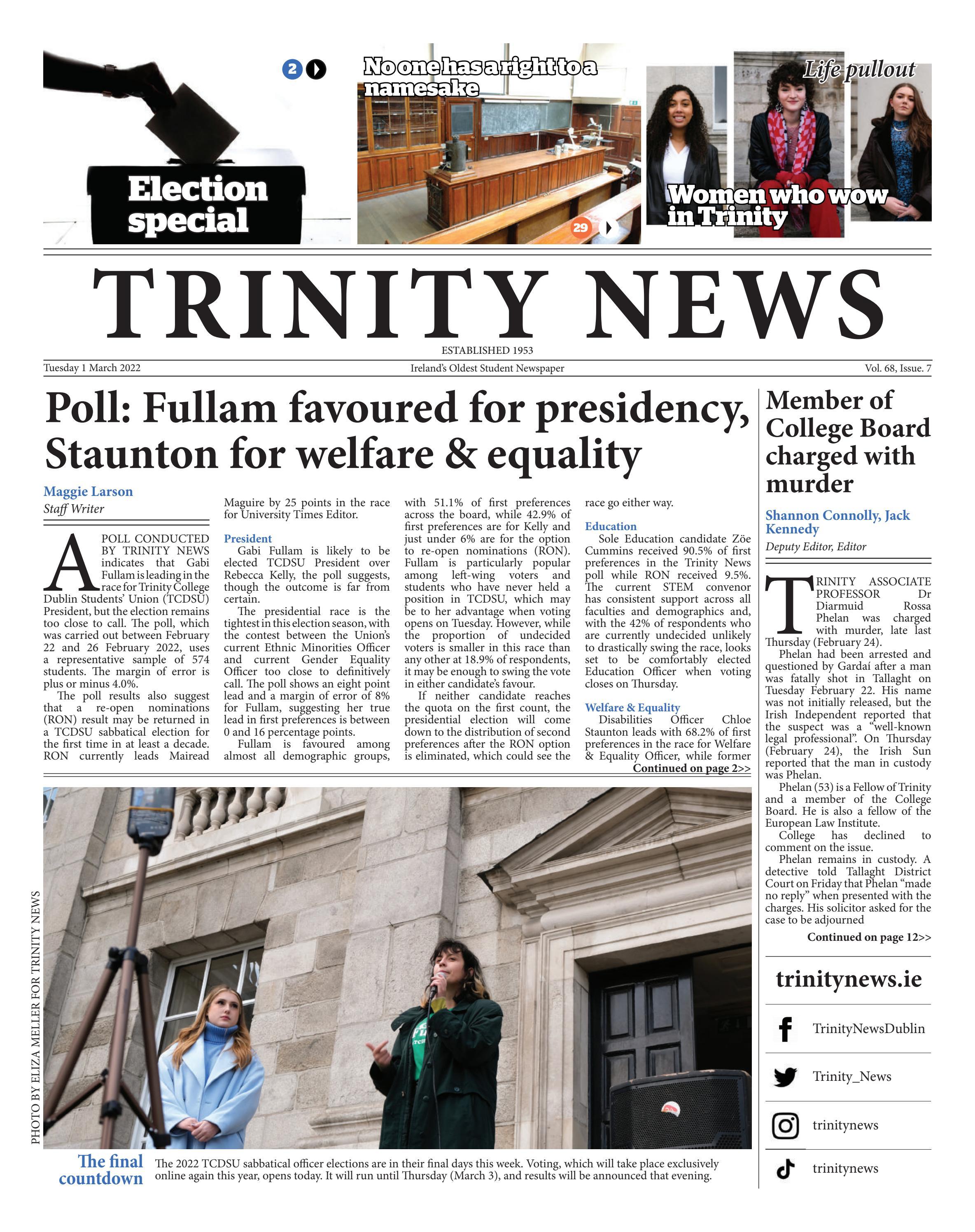 Trinity News Vol. 68 Issue 7 by Trinity News - Issuu