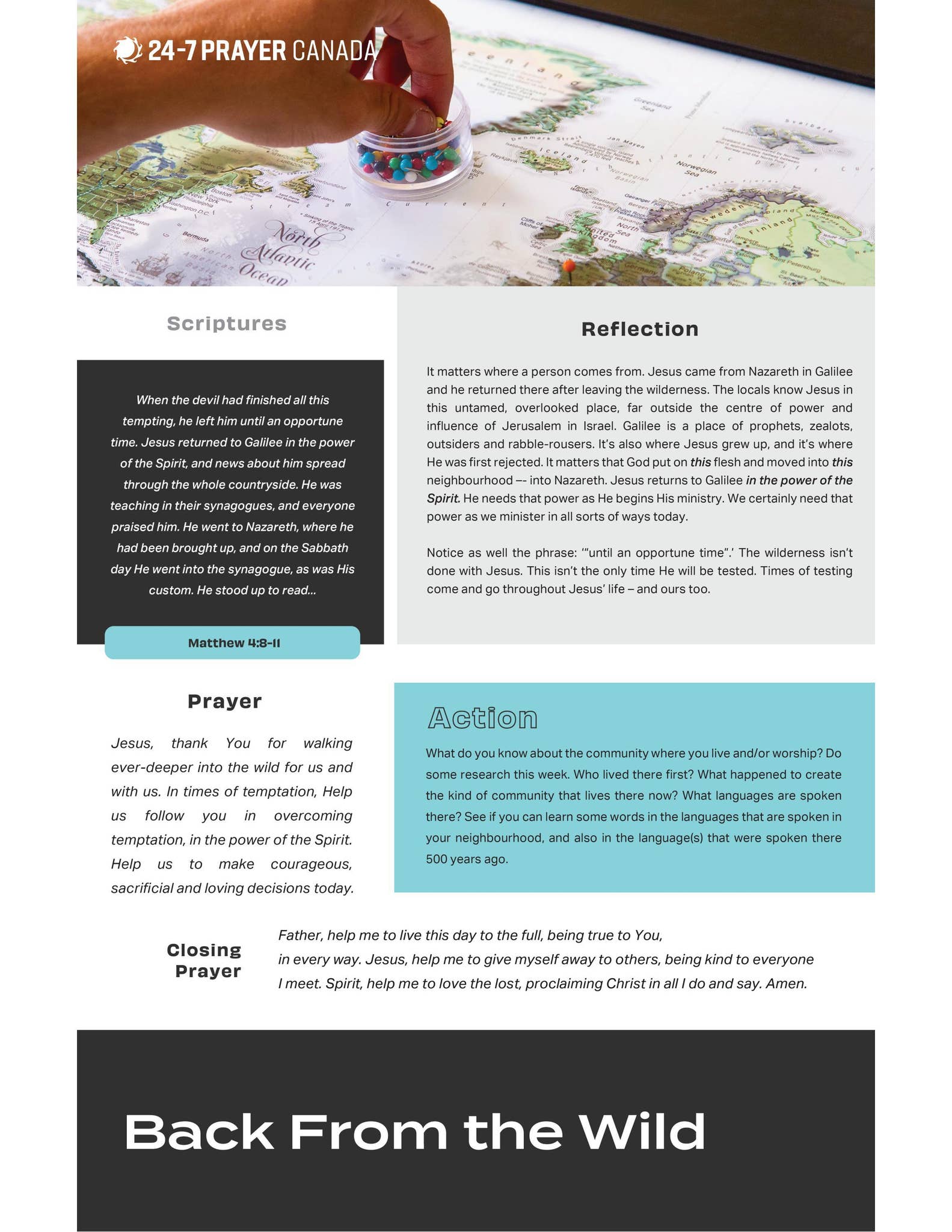 Lent Prayer Room Poster - Back from The Wild by 24-7 Prayer Canada - Issuu