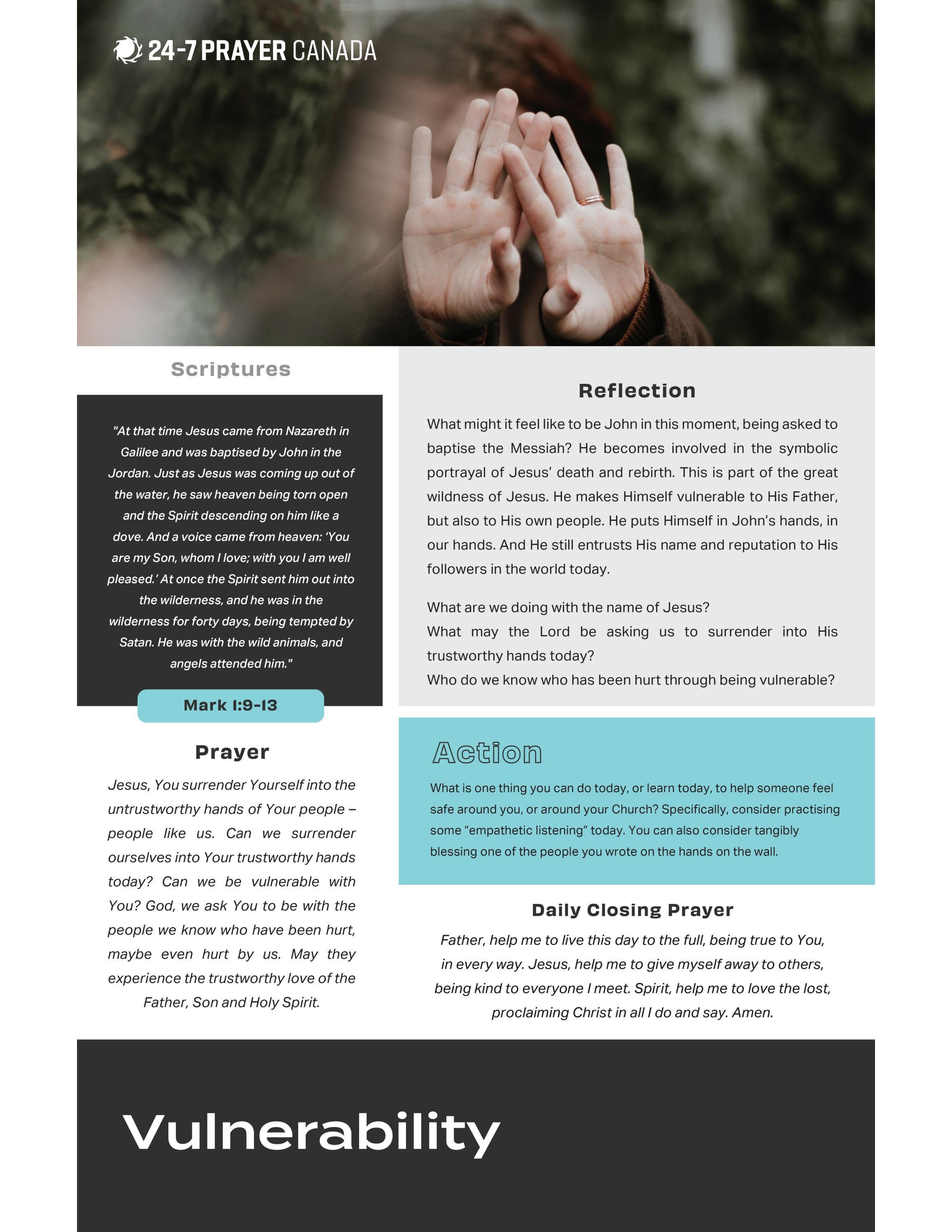 Lent Prayer Room Poster - Vulnerability by 24-7 Prayer Canada - Issuu