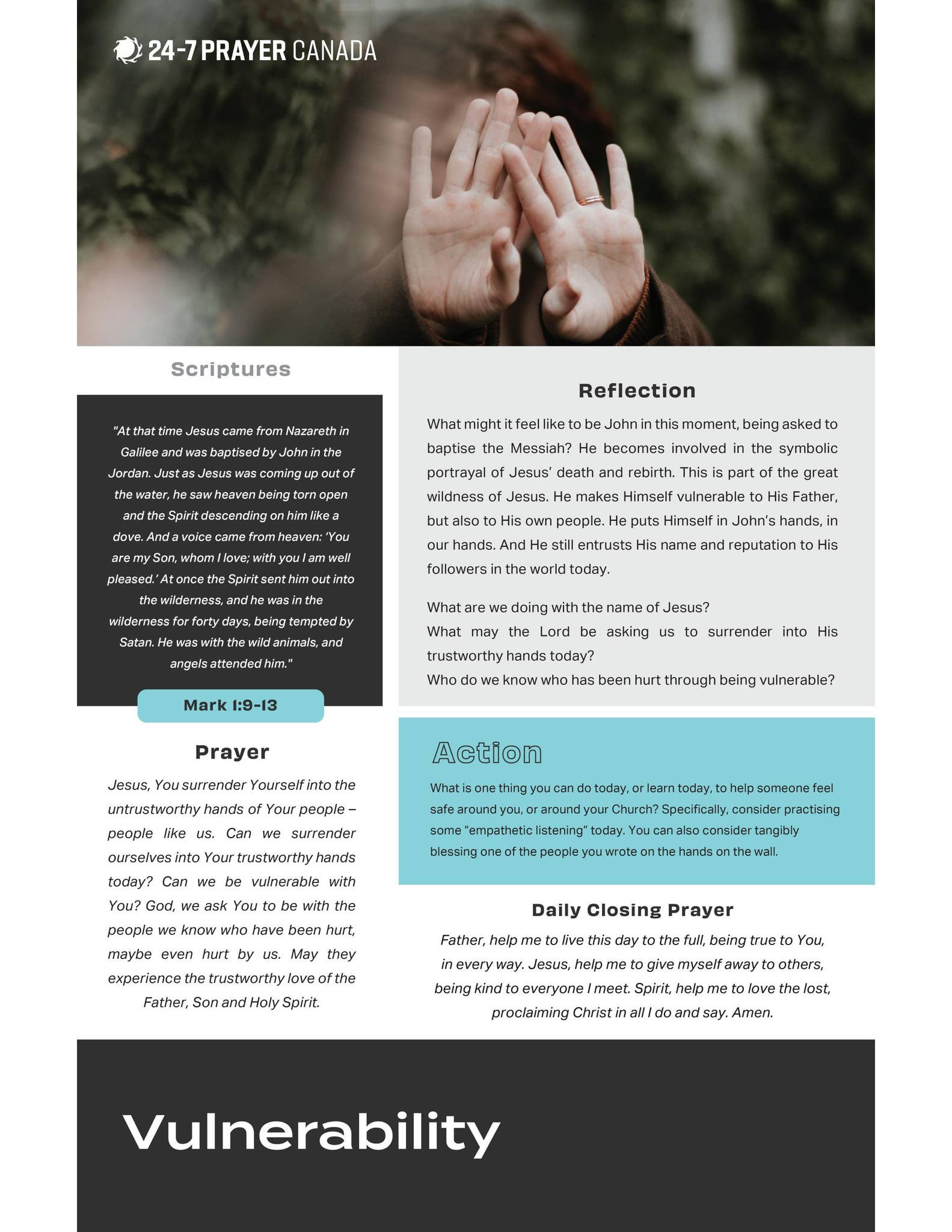 Lent Prayer Room Poster - Vulnerability by 24-7 Prayer Canada - Issuu