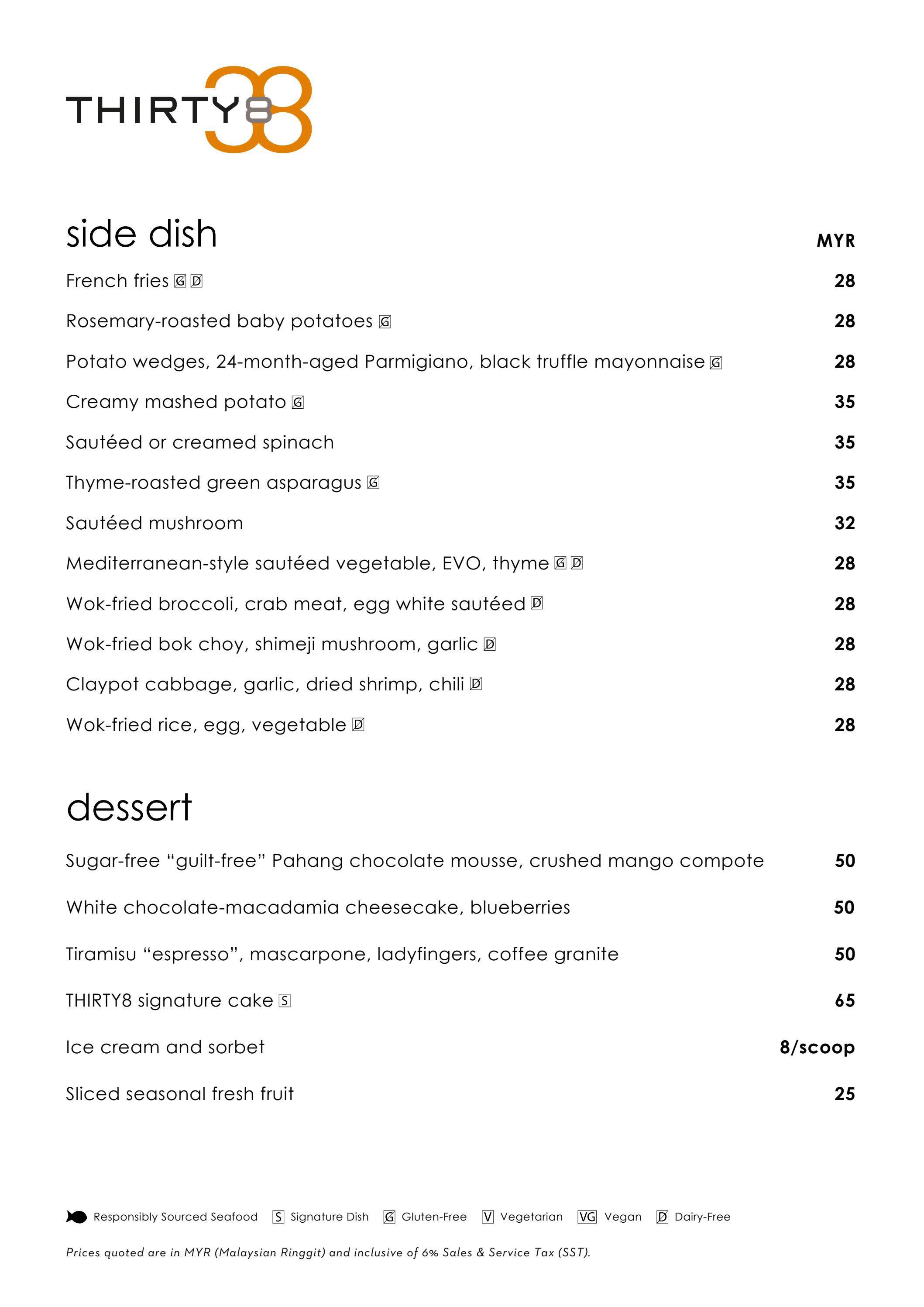 Menu: THIRTY8 A La Carte by Grand Hyatt Kuala Lumpur - Issuu