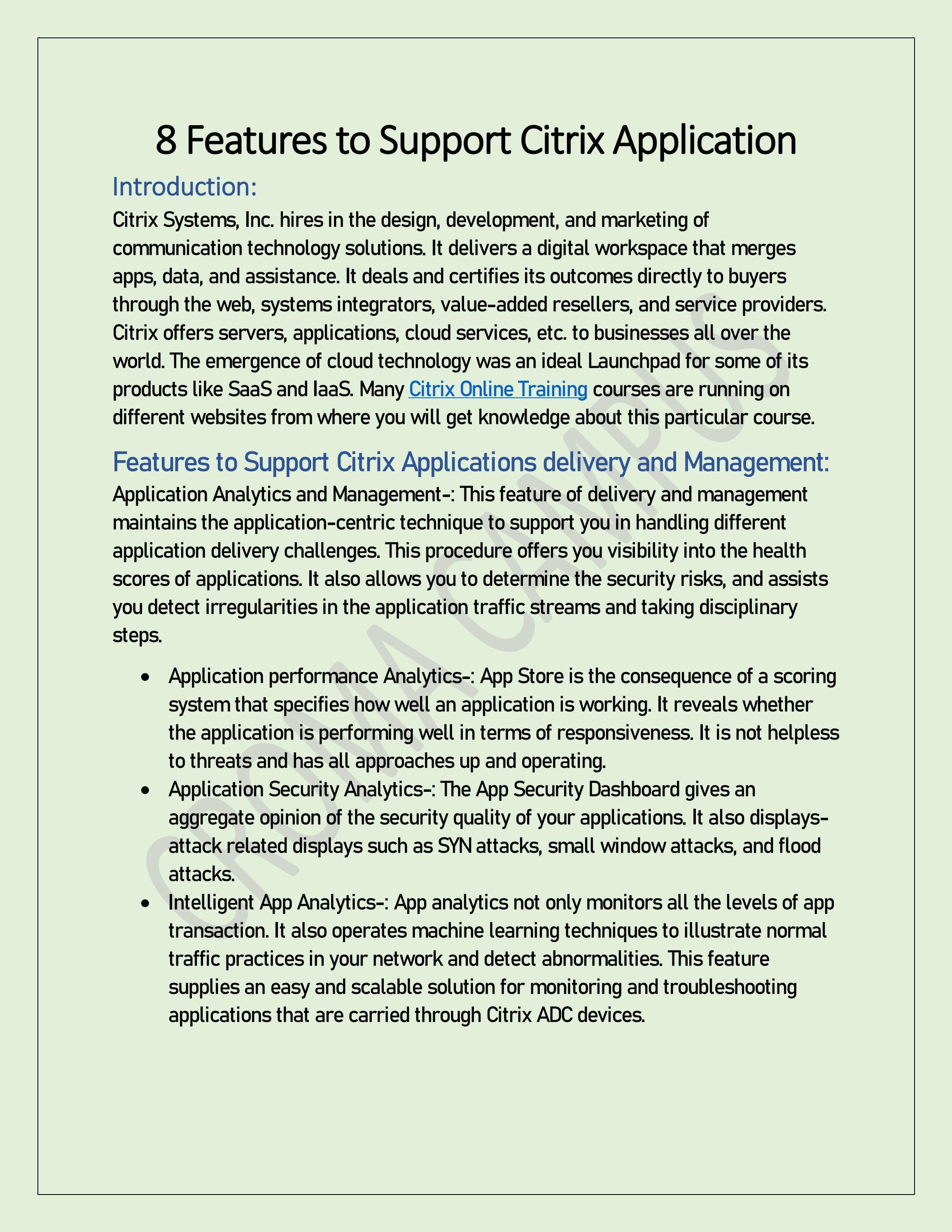 8 Features to Support Citrix Application by cromacampuseducation - Issuu