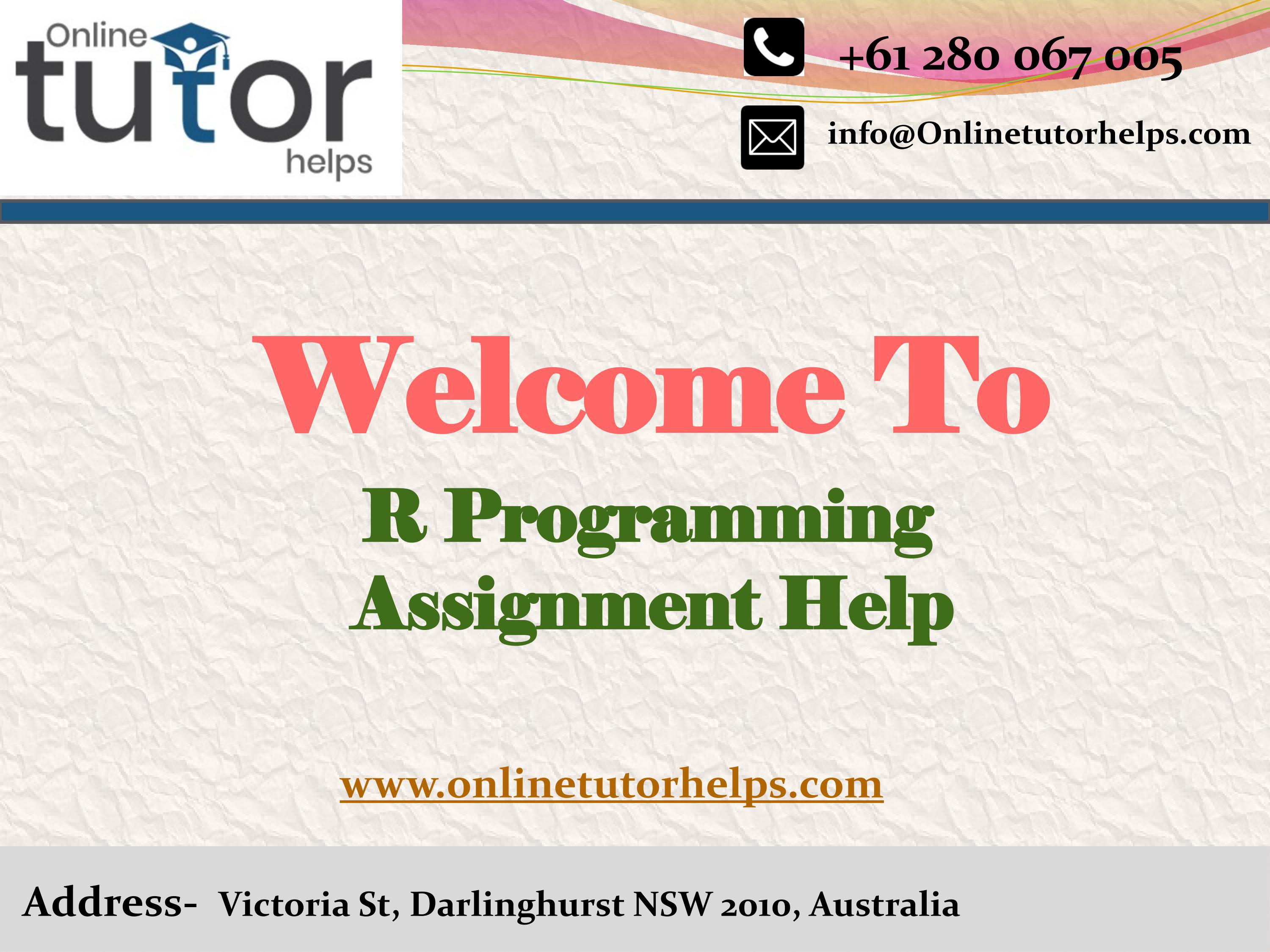 R Programming Assignment Help Ppt By Onlinetutorhelps Issuu