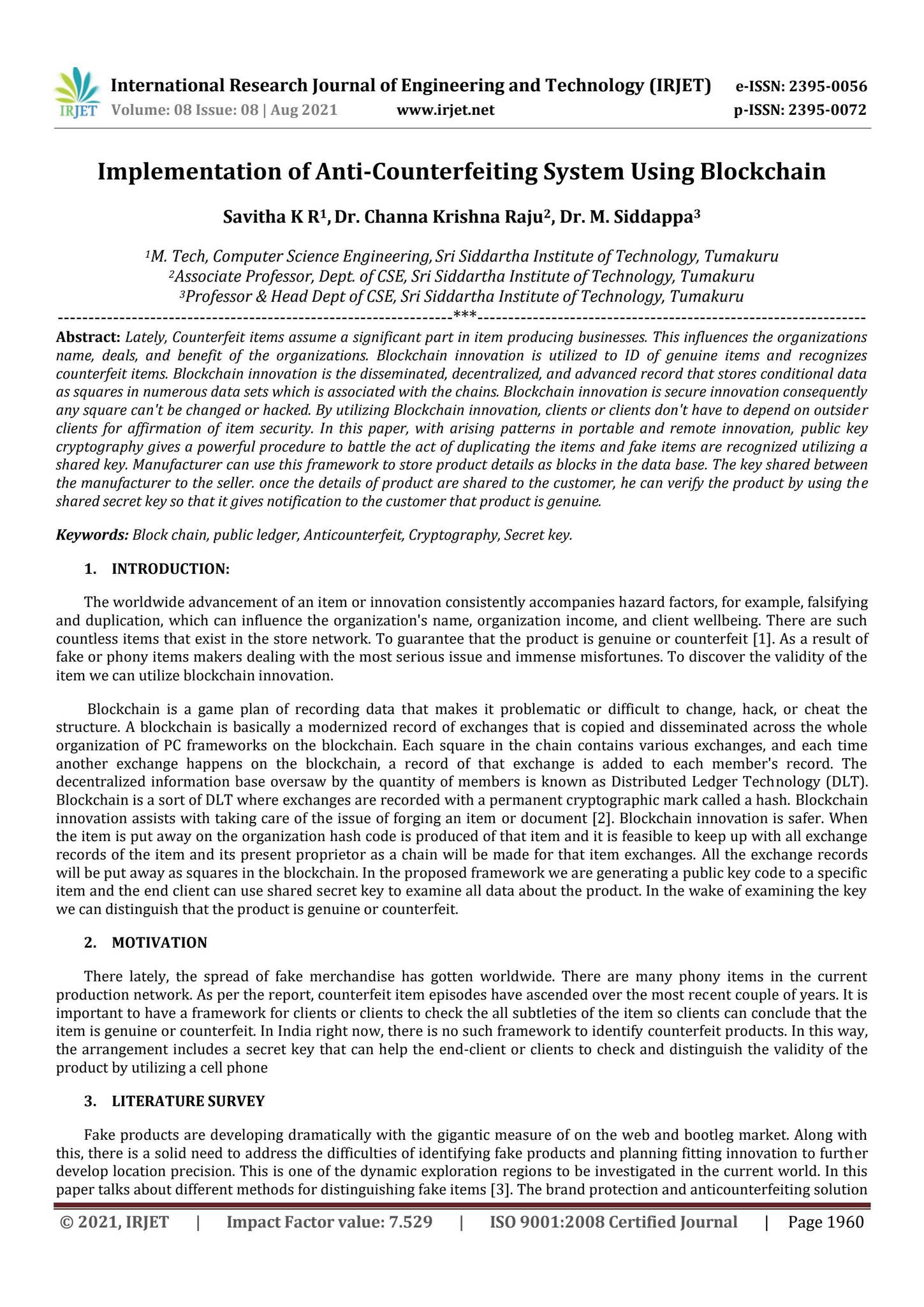 IRJET- Implementation of Anti-Counterfeiting System using Blockchain by ...