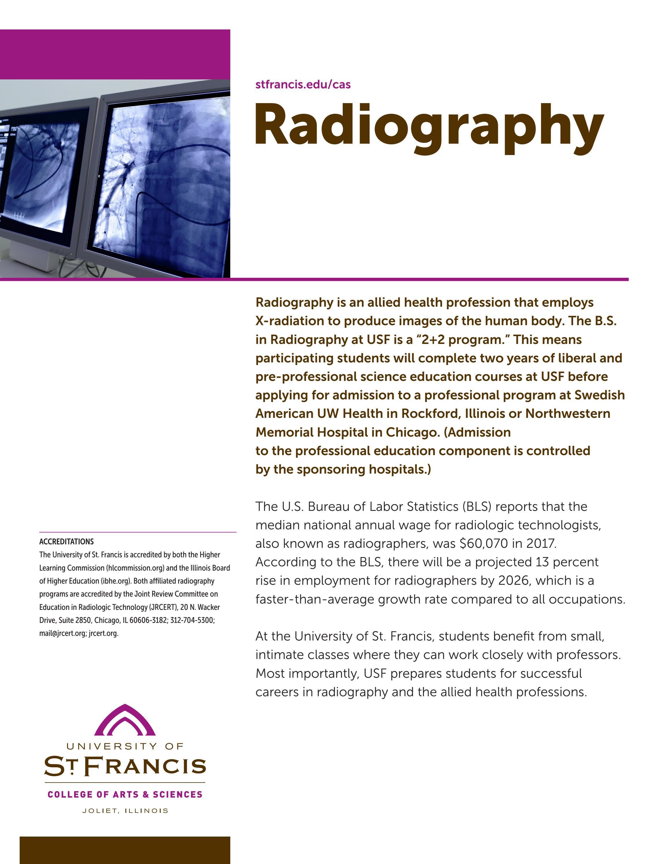 Programs: Radiography by University of St. Francis - Issuu