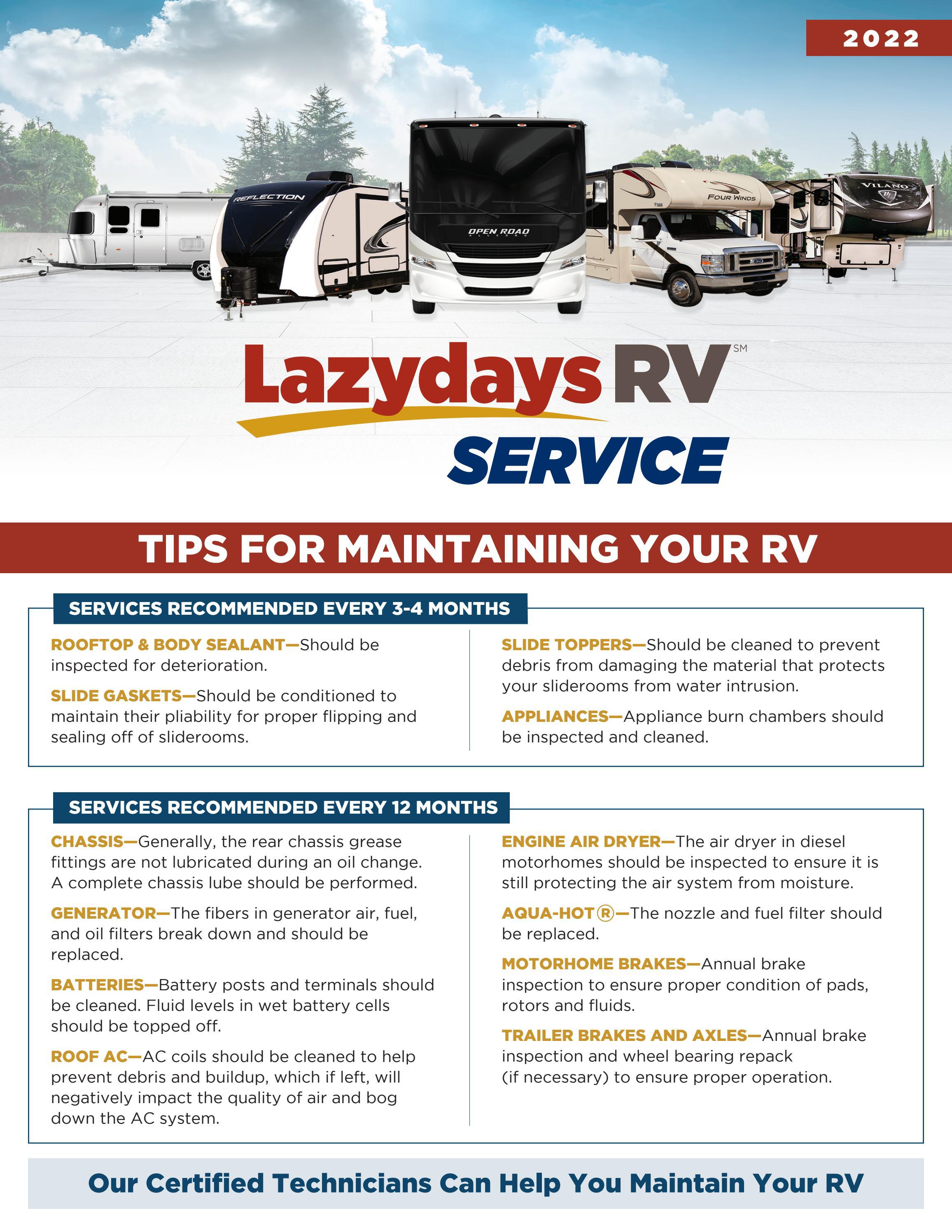 Lazydays RV Service Booklet by LDRV - Issuu