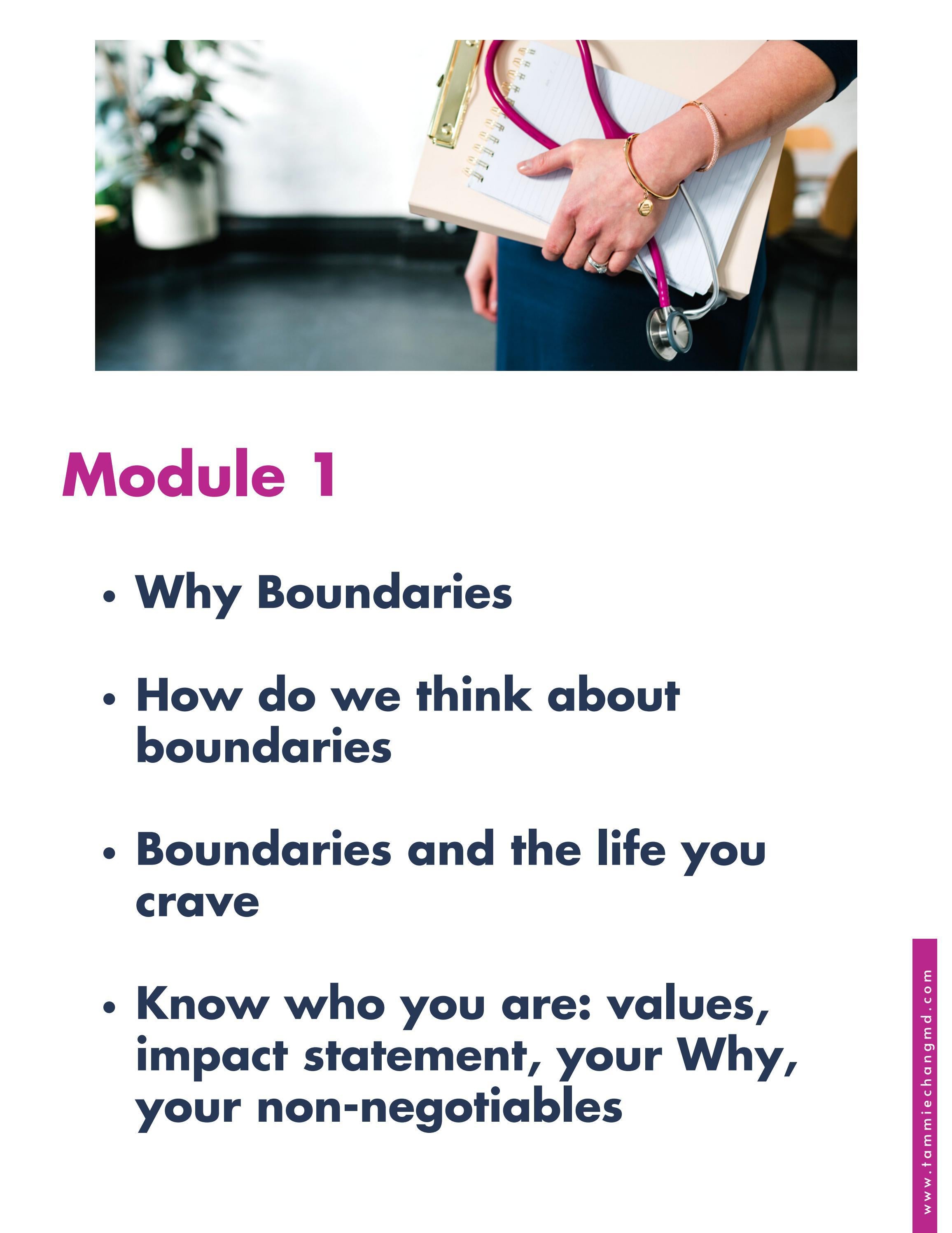 Module 1 Worksheets: Boundaries for Women Physicians Group Coaching ...