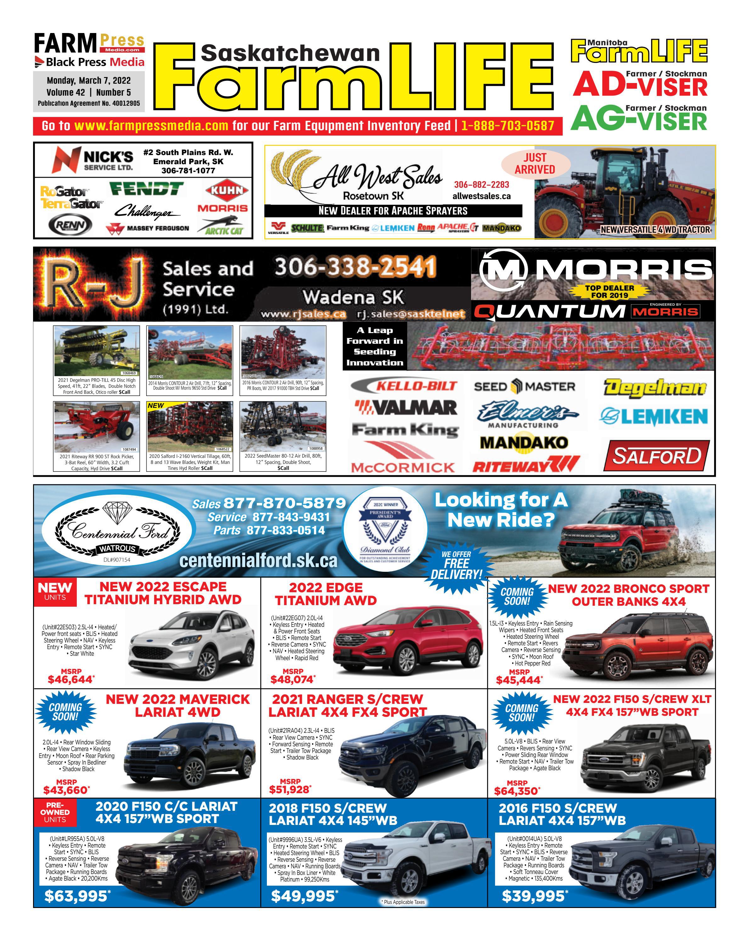 Saskatchewan Farm Life, March 7, 2022 by Black Press Media Group - Issuu