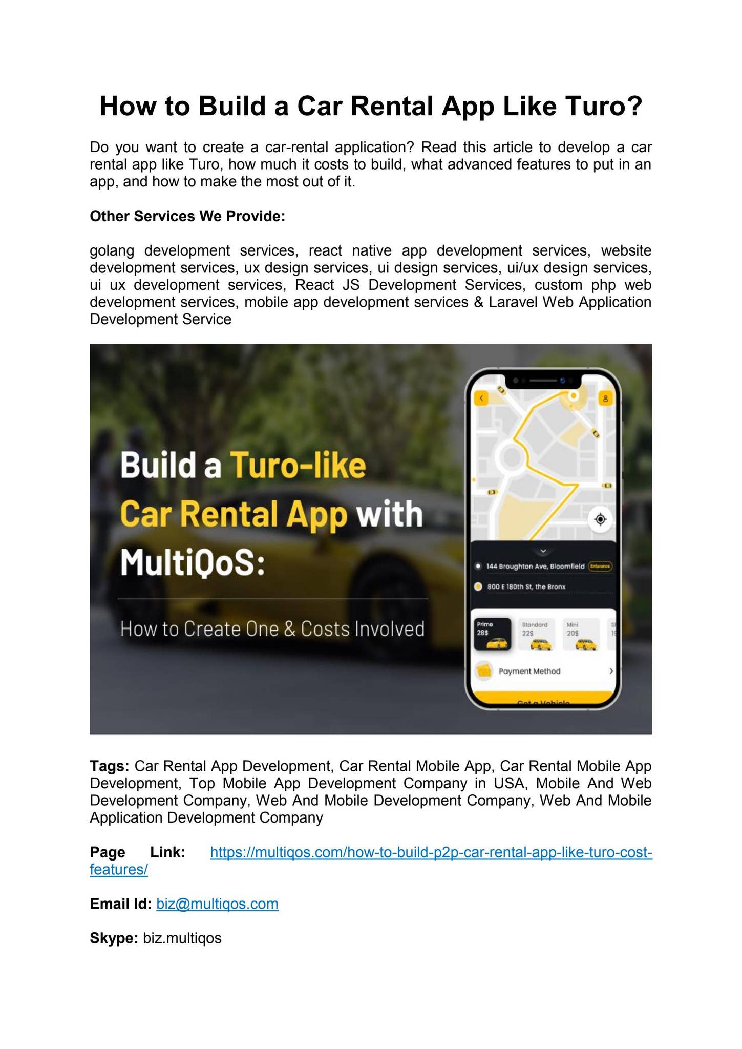 How To Build P2P Car Rental Apps Like Turo - Cost & Features by ...