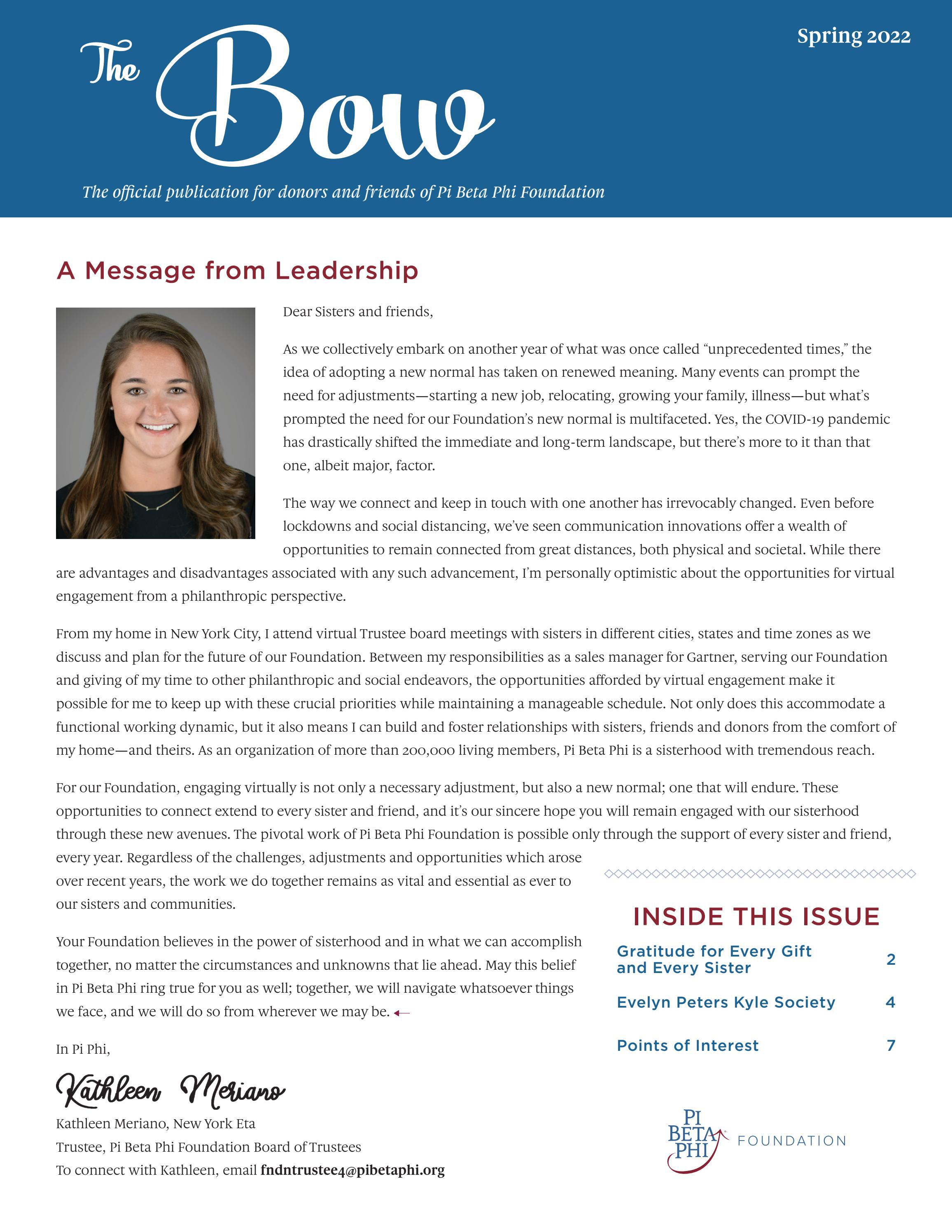 The Bow Of Pi Beta Phi Spring 2022 By Pi Beta Phi Issuu