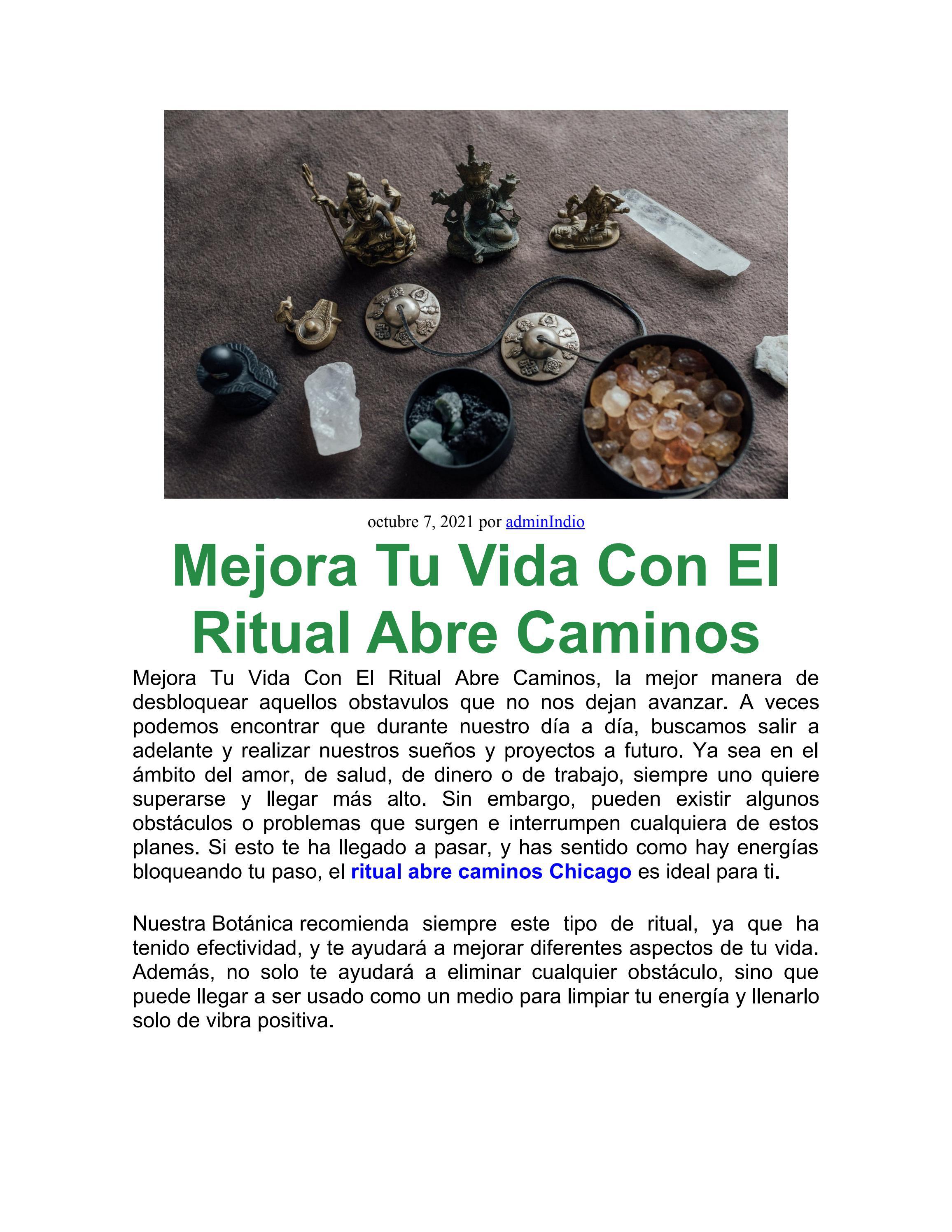 Mejora Tu Vida Con El Ritual Abre Caminos by Botanica Indio Amazónico ...