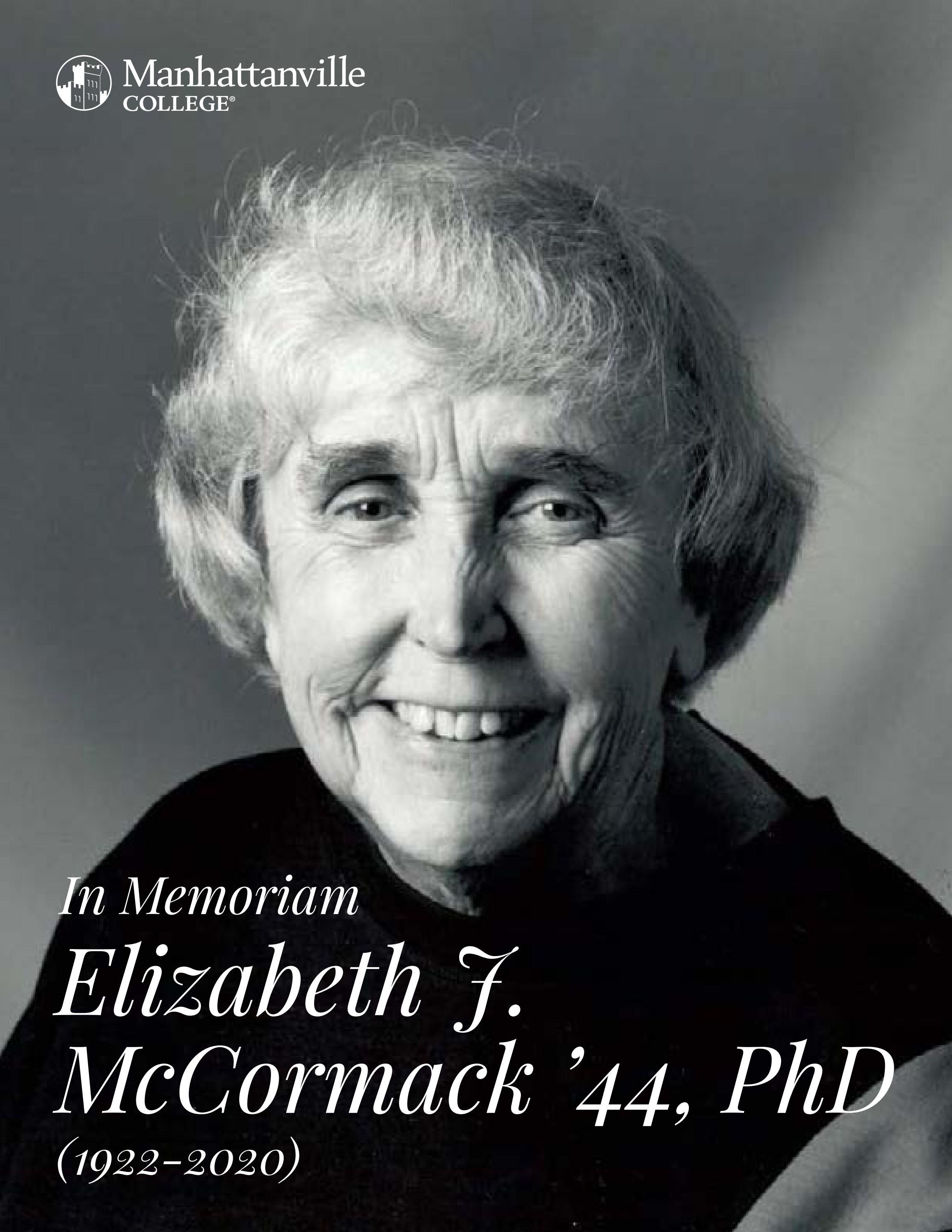 A Valiant Legacy: Honoring Elizabeth J. McCormack at Manhattanville ...