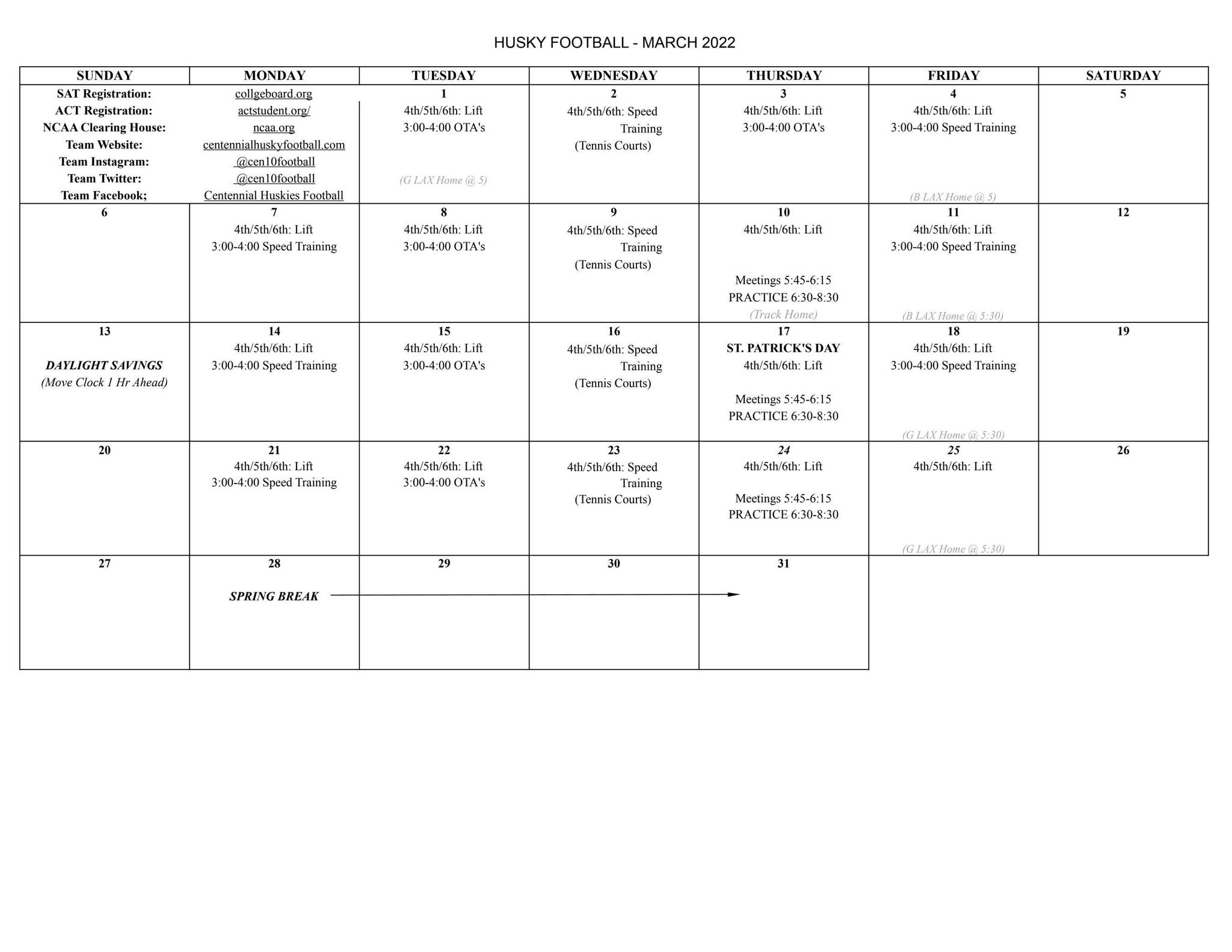 2022 | Cen10 May Workout Calendar by PREPS 365 - Issuu