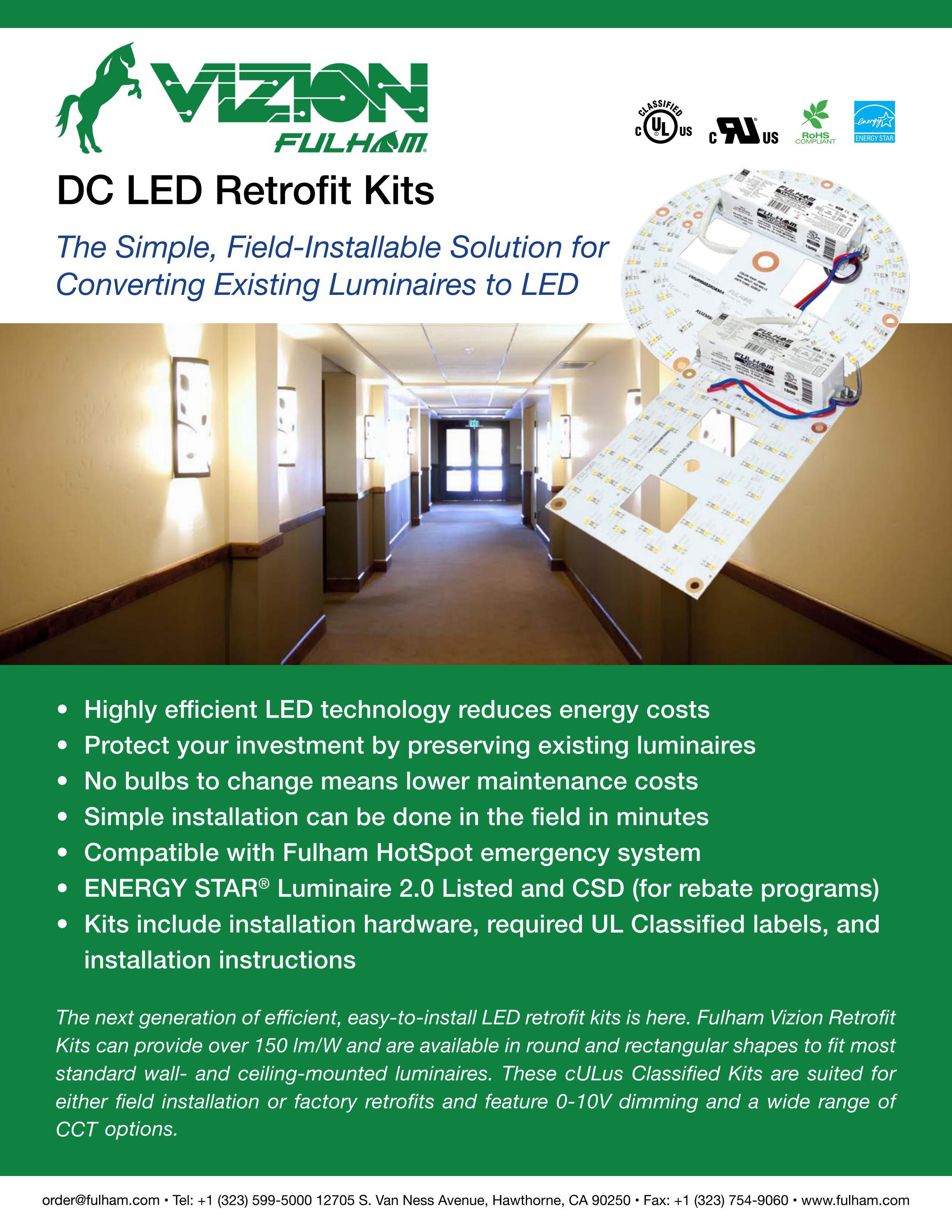 Fulham Vizion DC LED Retrofit Kits by Fulham Co., Inc. - Issuu