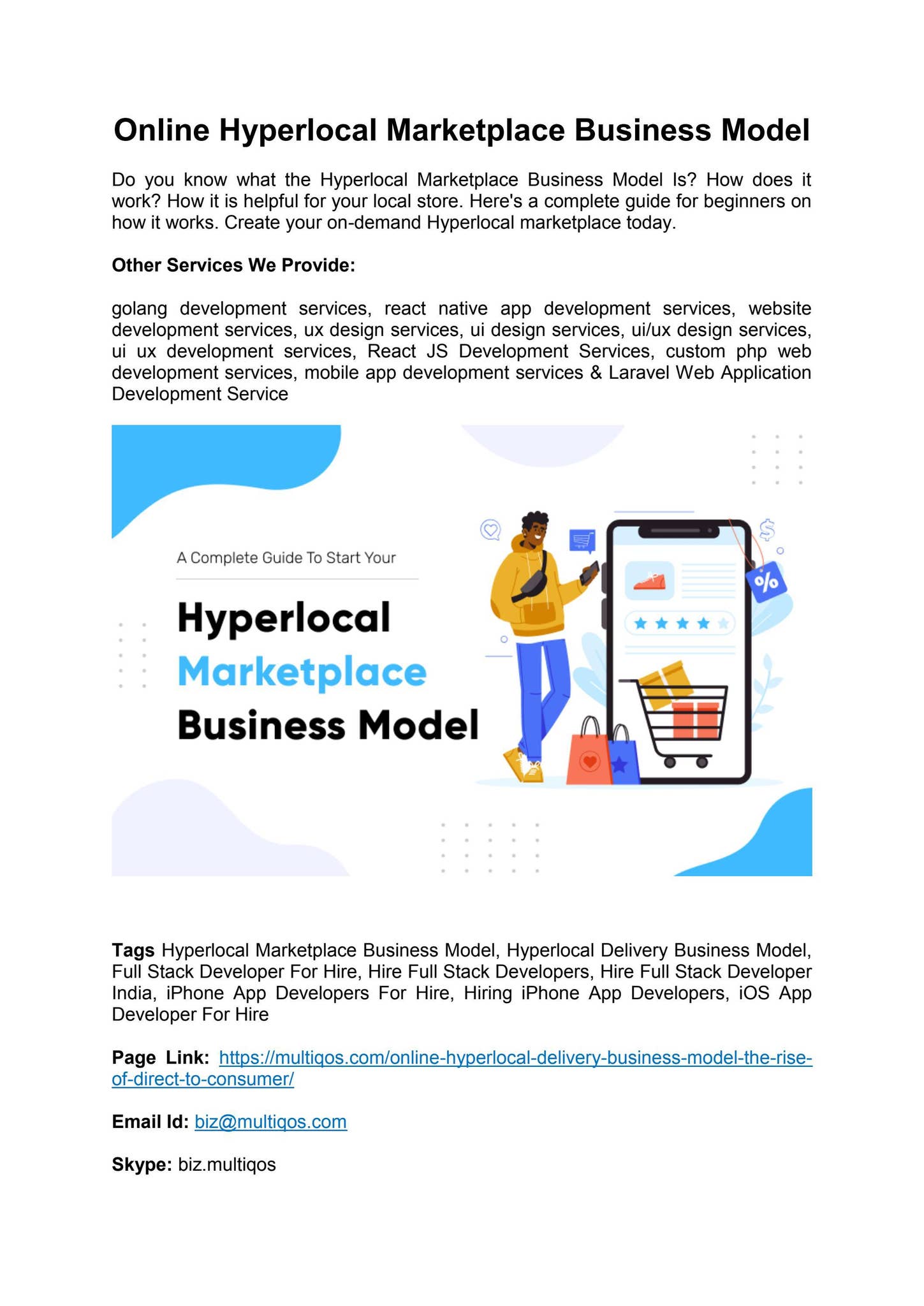 How To Build Your Hyperlocal Marketplace Business Model by MultiQoS ...