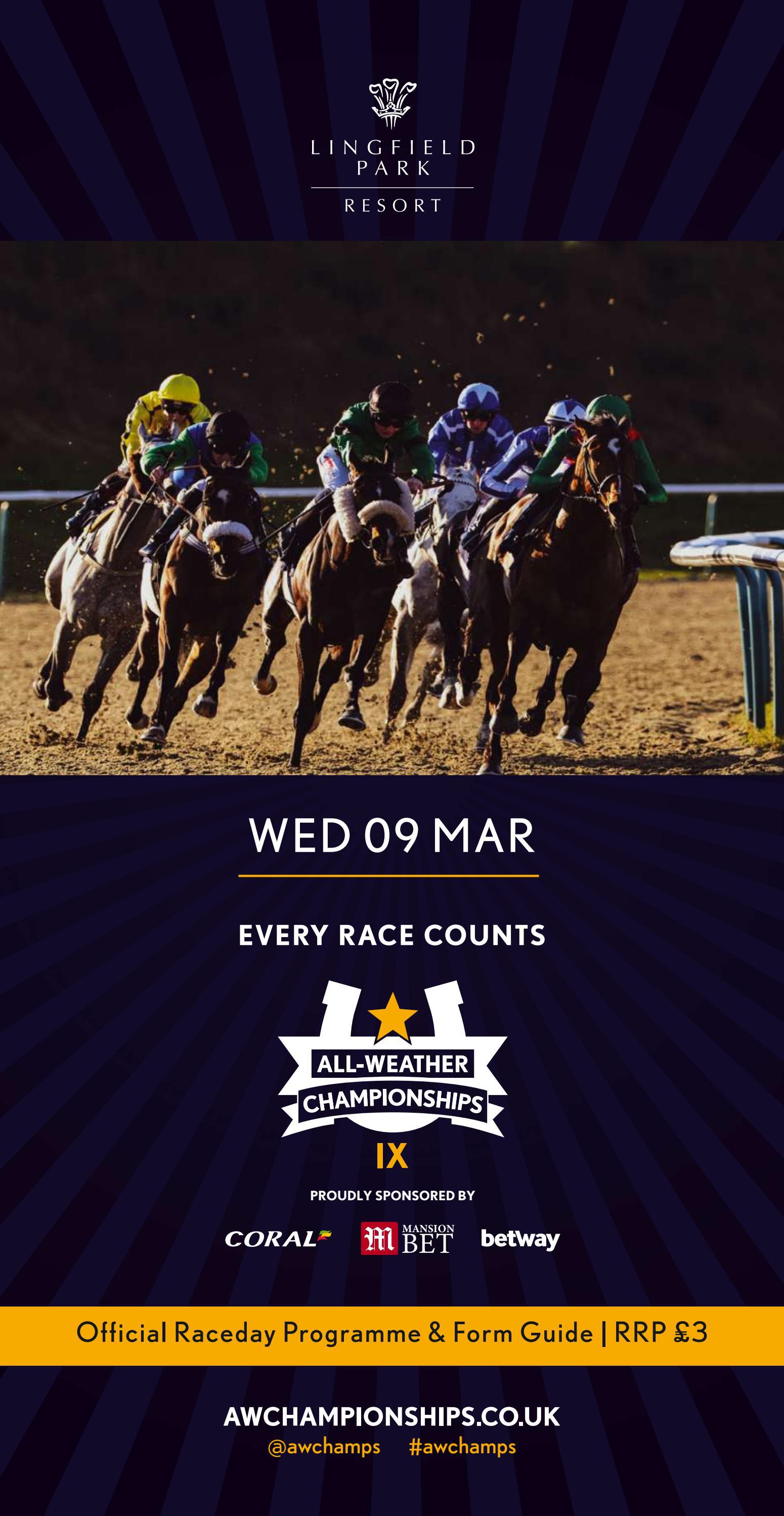 Lingfield Park Racecard - Wednesday 9th March by Arena Racing Company ...