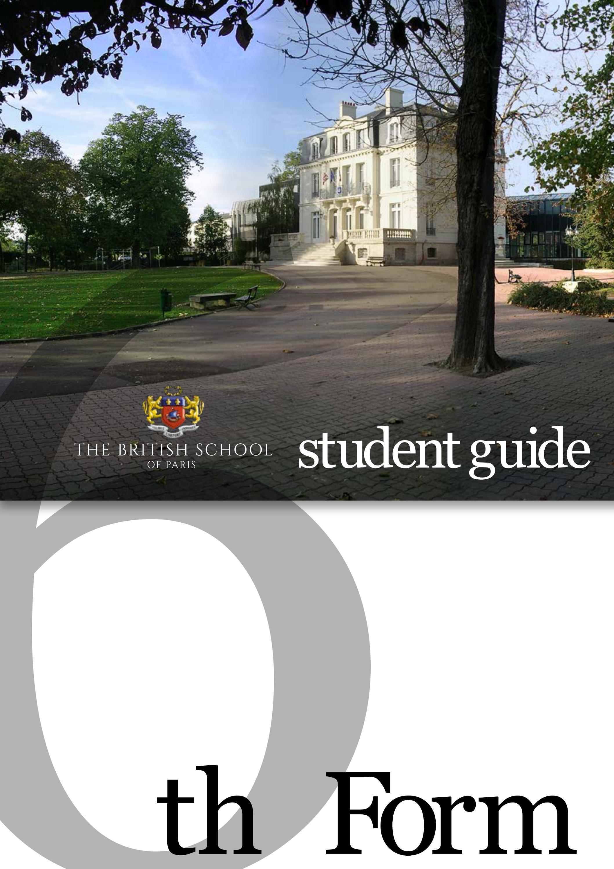 Senior School Sixth Form Student Guide by The British School of Paris ...