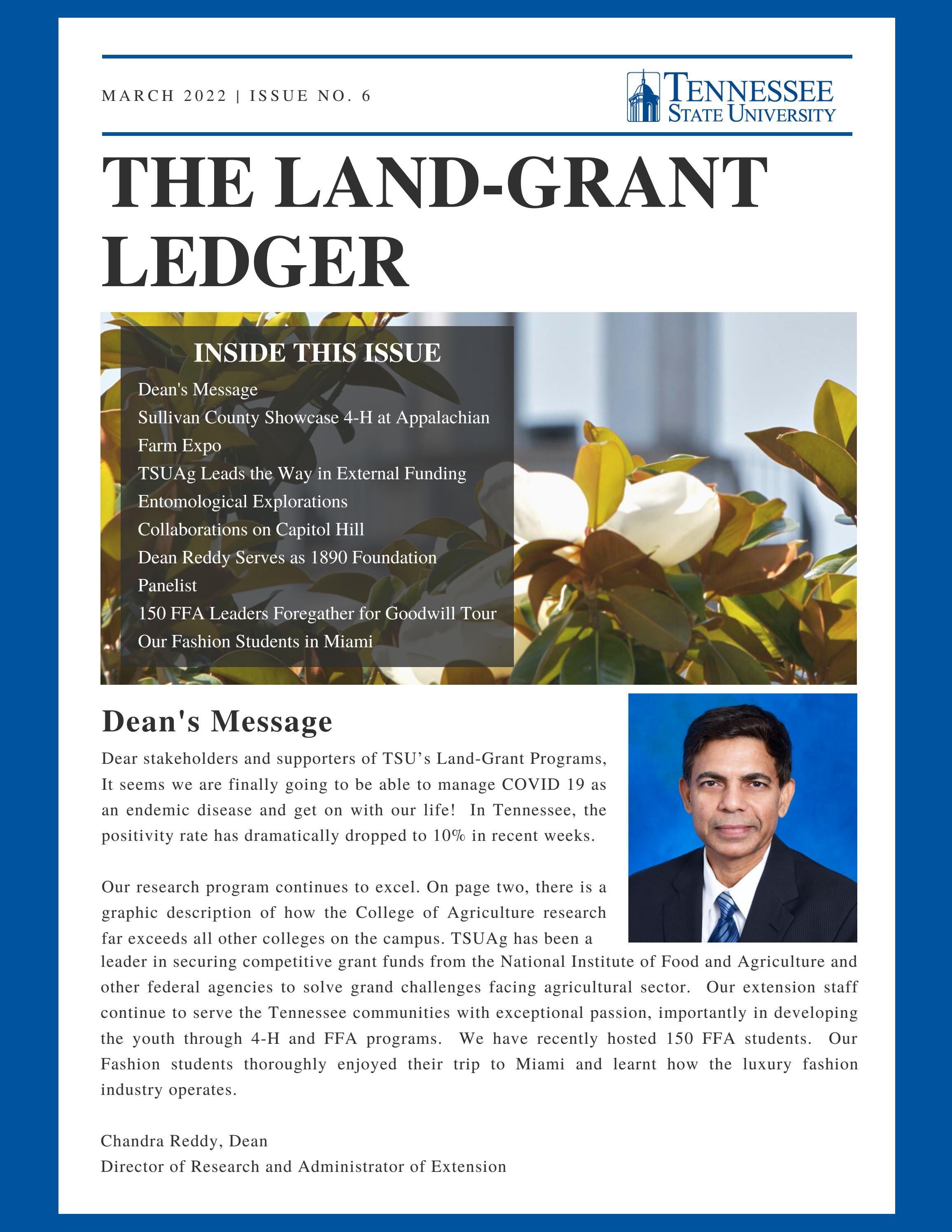 The Land-Grant Ledger: March 2022 by The Tennessee State University ...