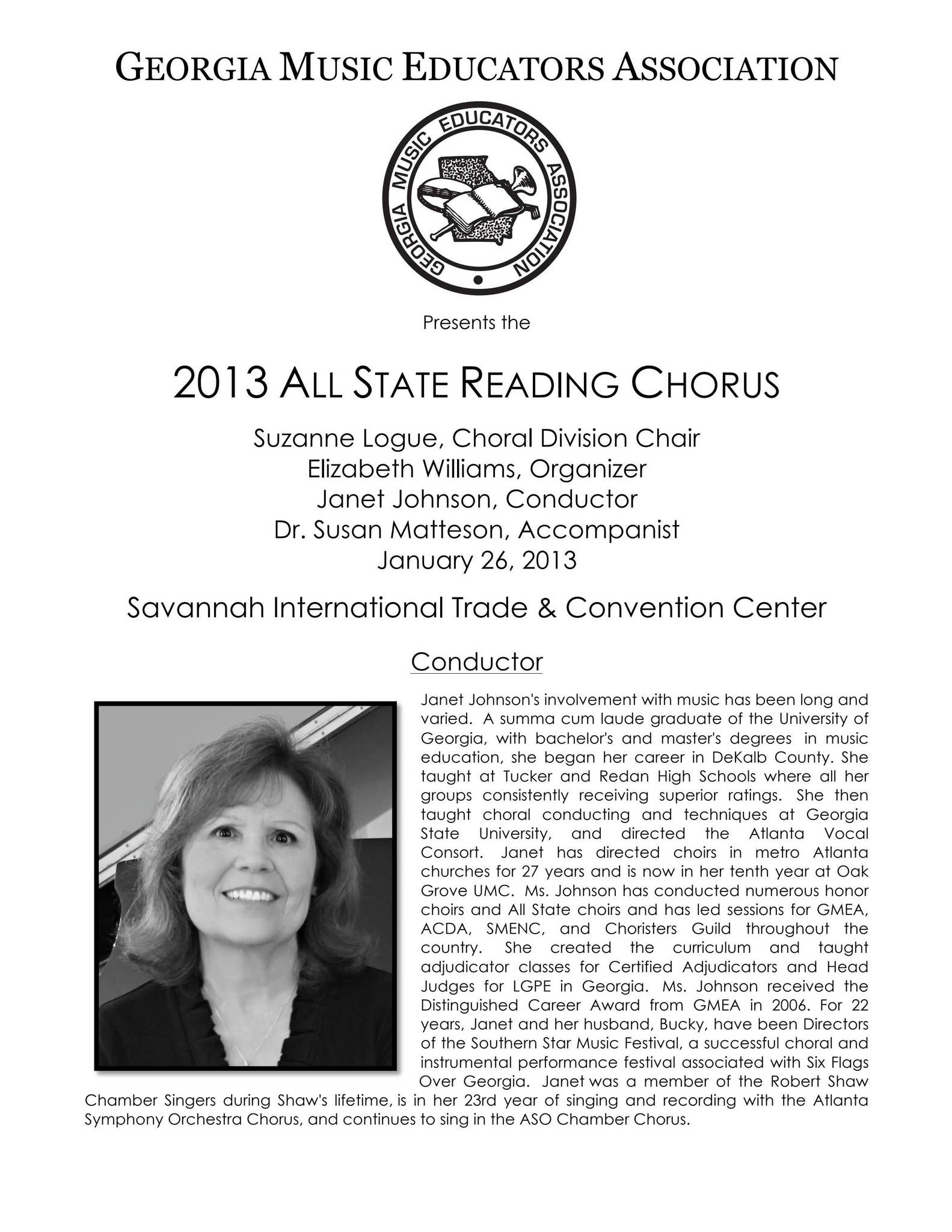 2013 All-State Reading Chorus Program by Georgia Music Educators ...
