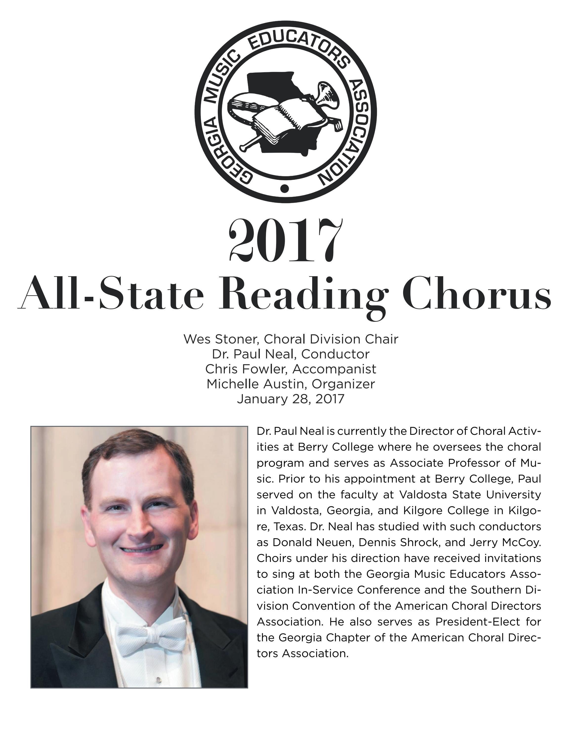 2017 All-State Reading Chorus Program by Georgia Music Educators ...