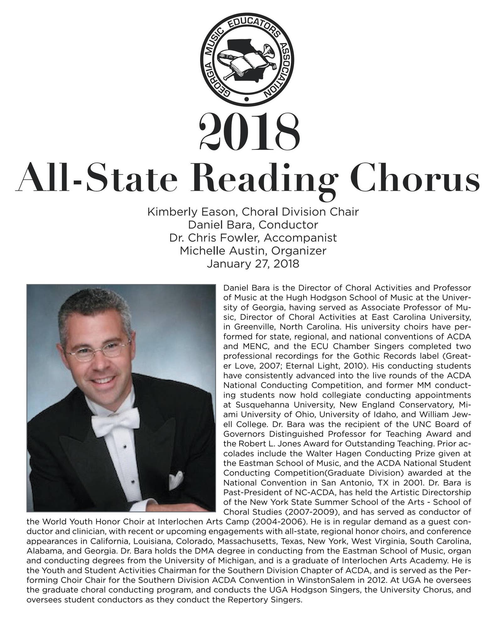2018 All-State Reading Chorus Program by Georgia Music Educators ...