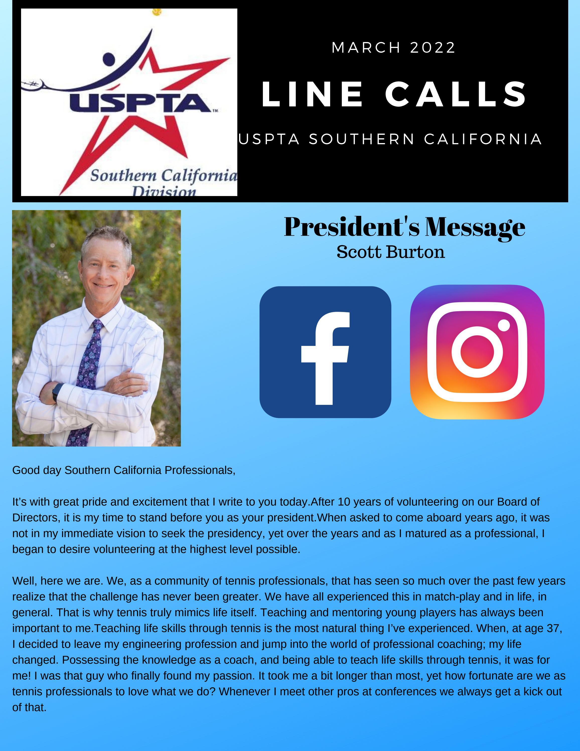 USPTA Southern California - Line Calls Newsletter March 2022 by USPTA ...