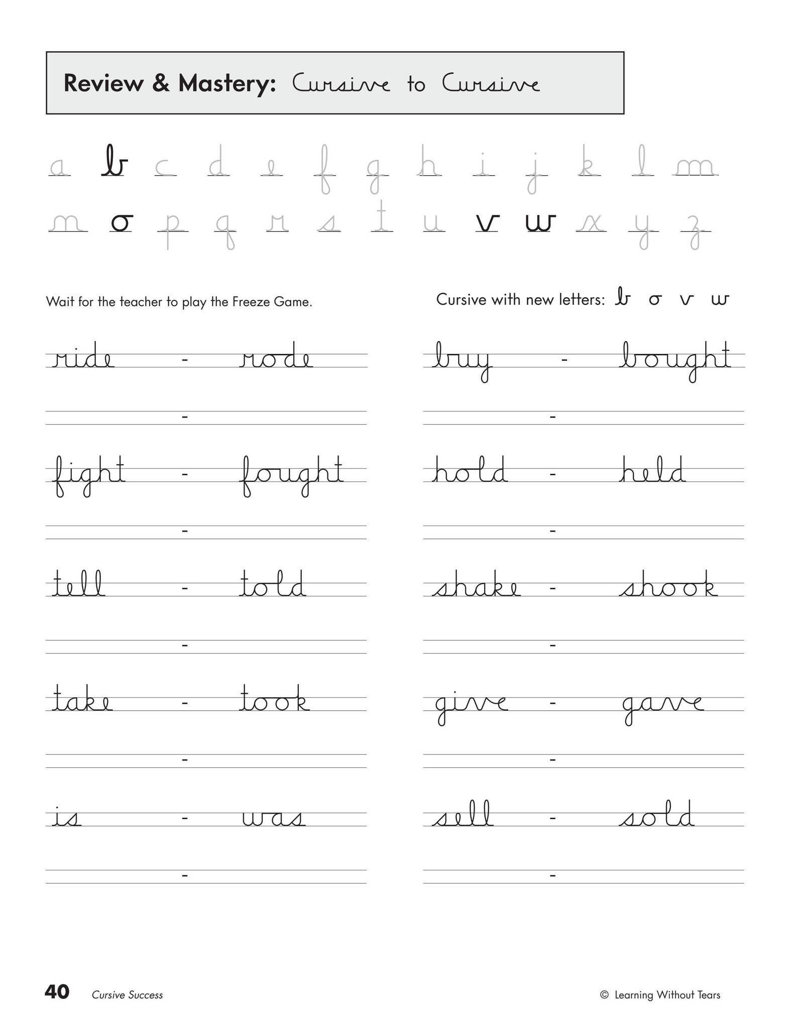 Cursive Success Sample by Learning Without Tears - Issuu