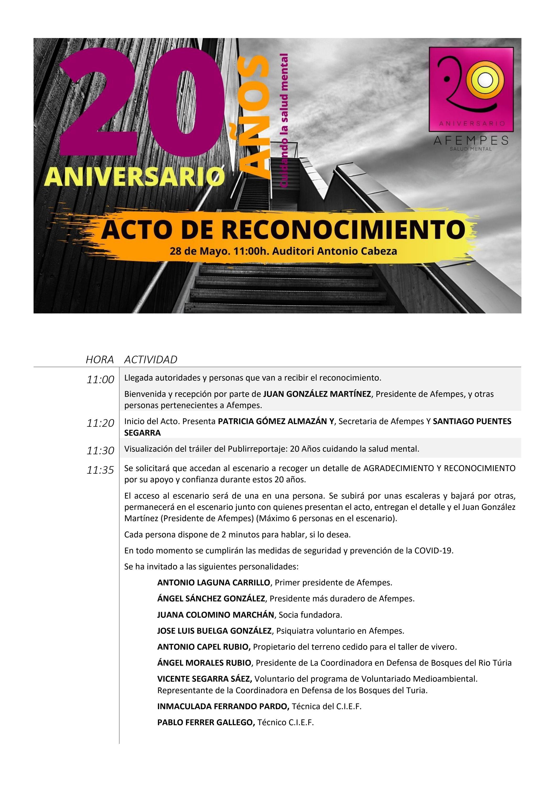 Programa acto de reconocimiento 2021 by Asociación Afempes - Issuu