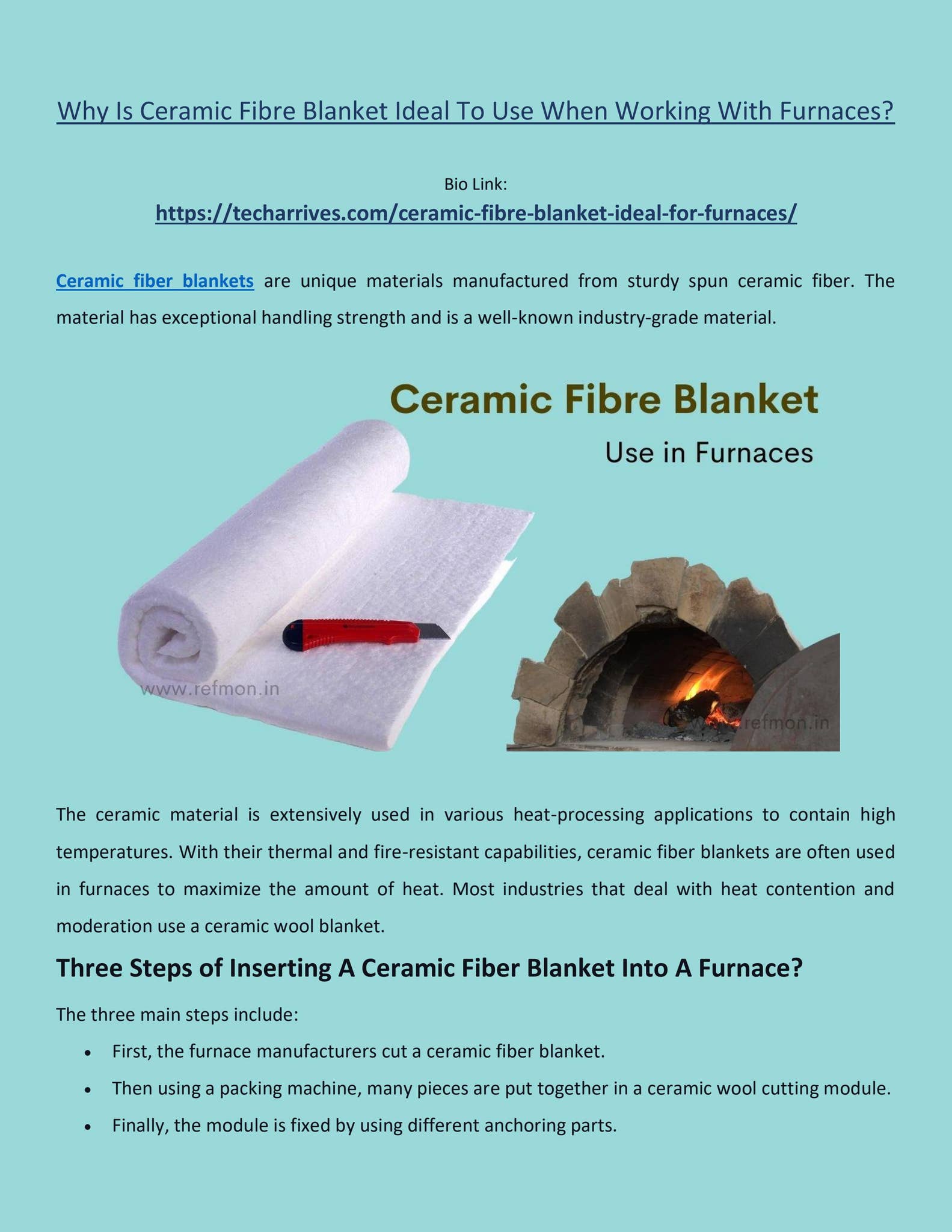 Ceramic Fibre Blanket Ideal for Furnaces by refmonin - Issuu