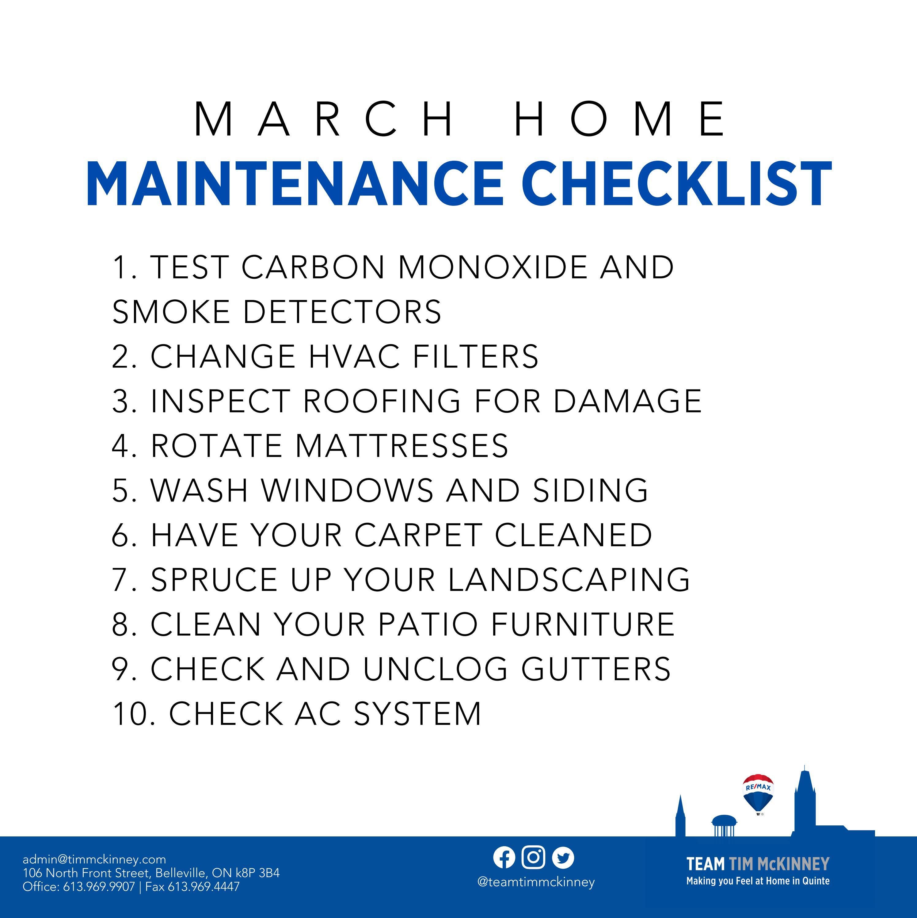 March Home Maintenance Checklist by Admin Assistant - Issuu