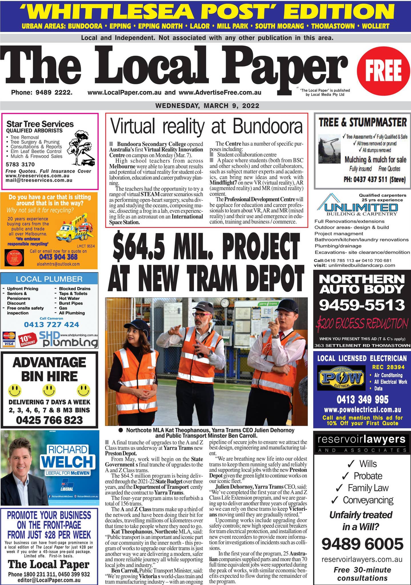 The Local Paper. Whittlesea Post Edition. Wed., Mar. 9, 2022 by Ash ...