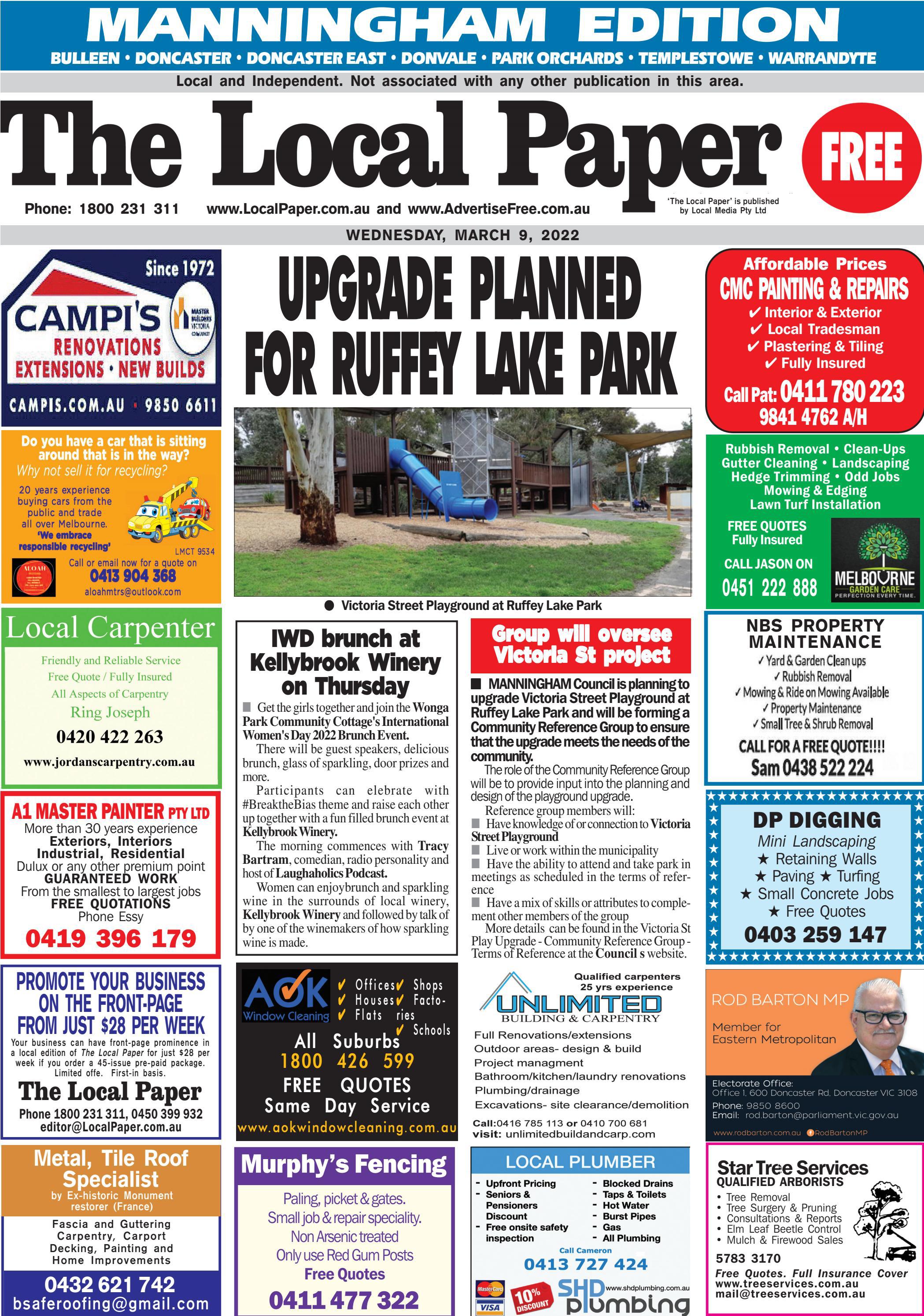 The Local Paper. Manningham Edition. Wed., Mar. 9, 2022 by Ash Long - Issuu