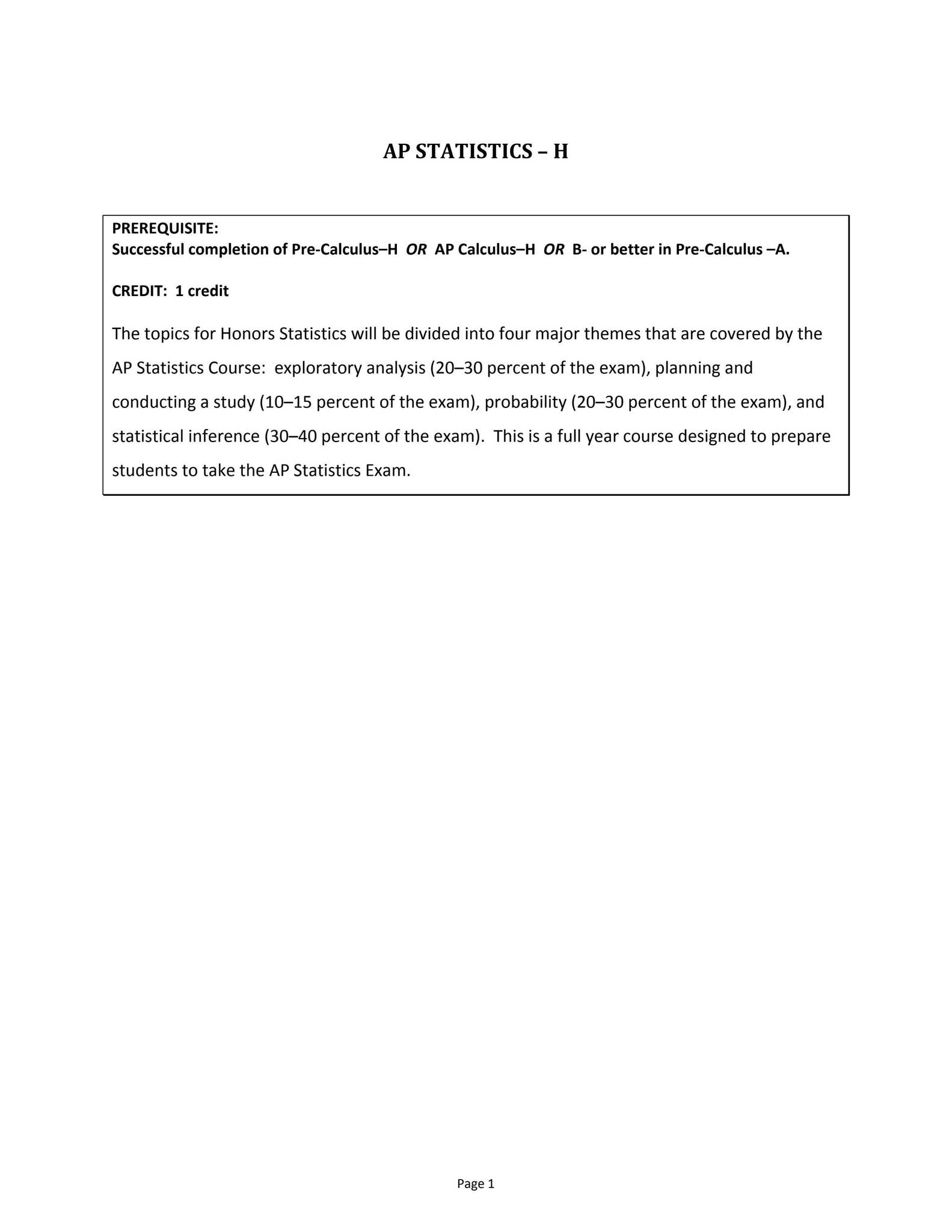 WPS - AP Honors Statistics by Waterford Public Schools - Issuu