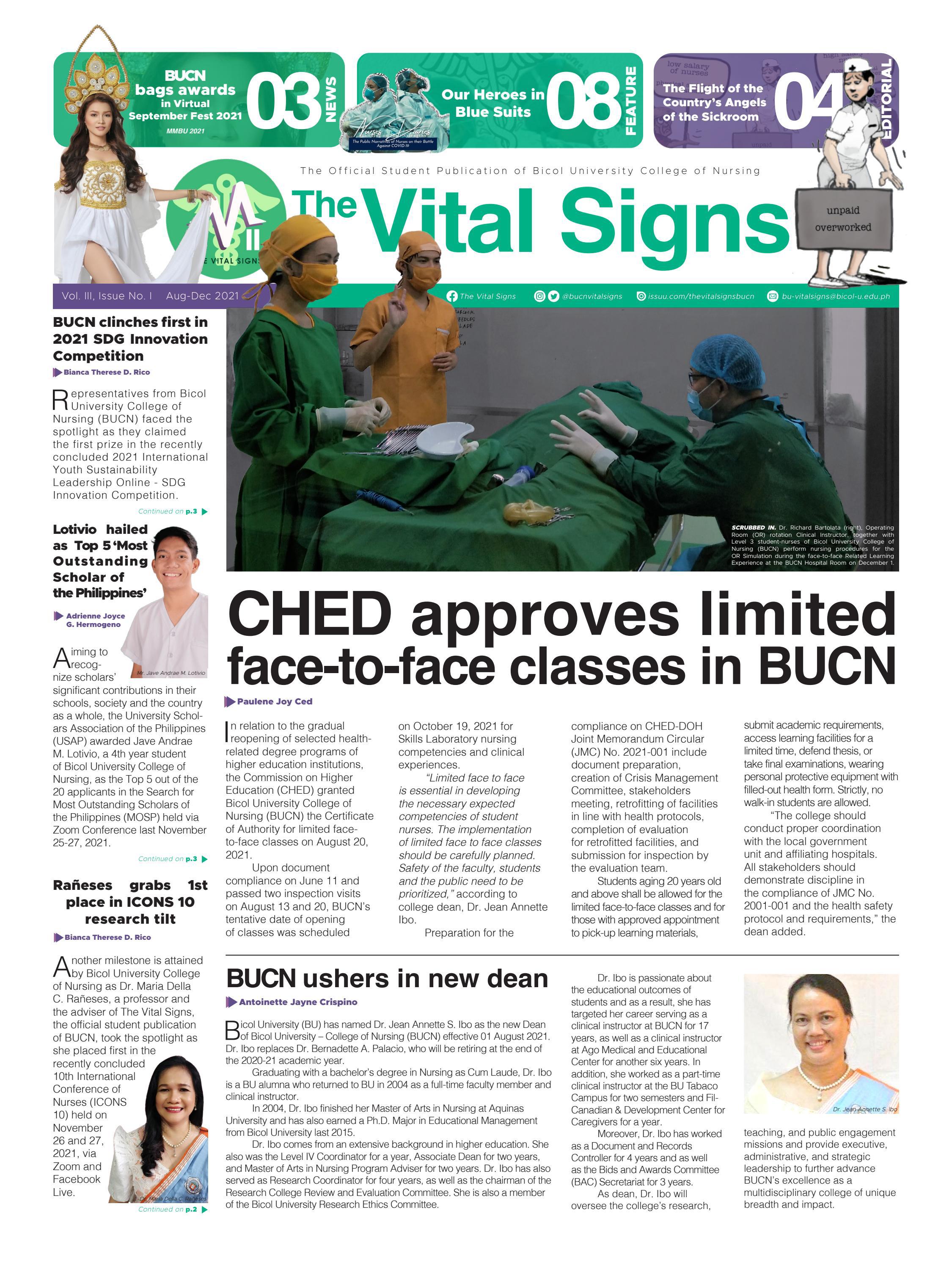 The Vital Signs Vol. III, Issue No. I by The Vital Signs - Issuu