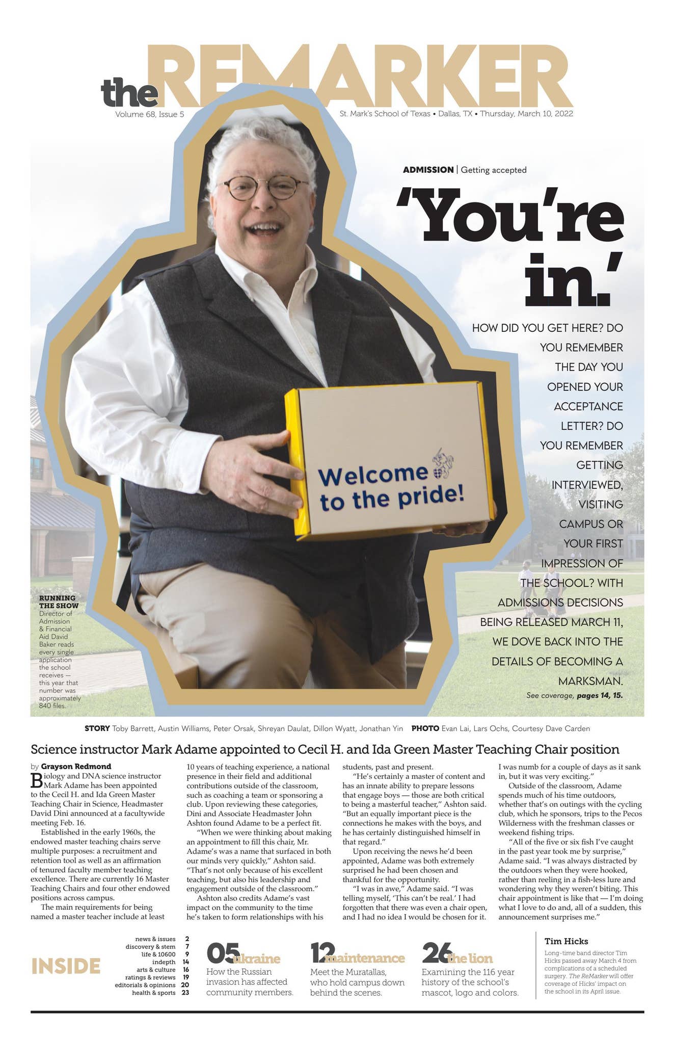 The ReMarker | March 2022 by St. Mark's School of Texas - Issuu
