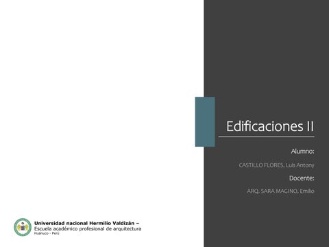 PORTAFOLIO - EDIFICACIONES II by luis antony castillo flores - Issuu