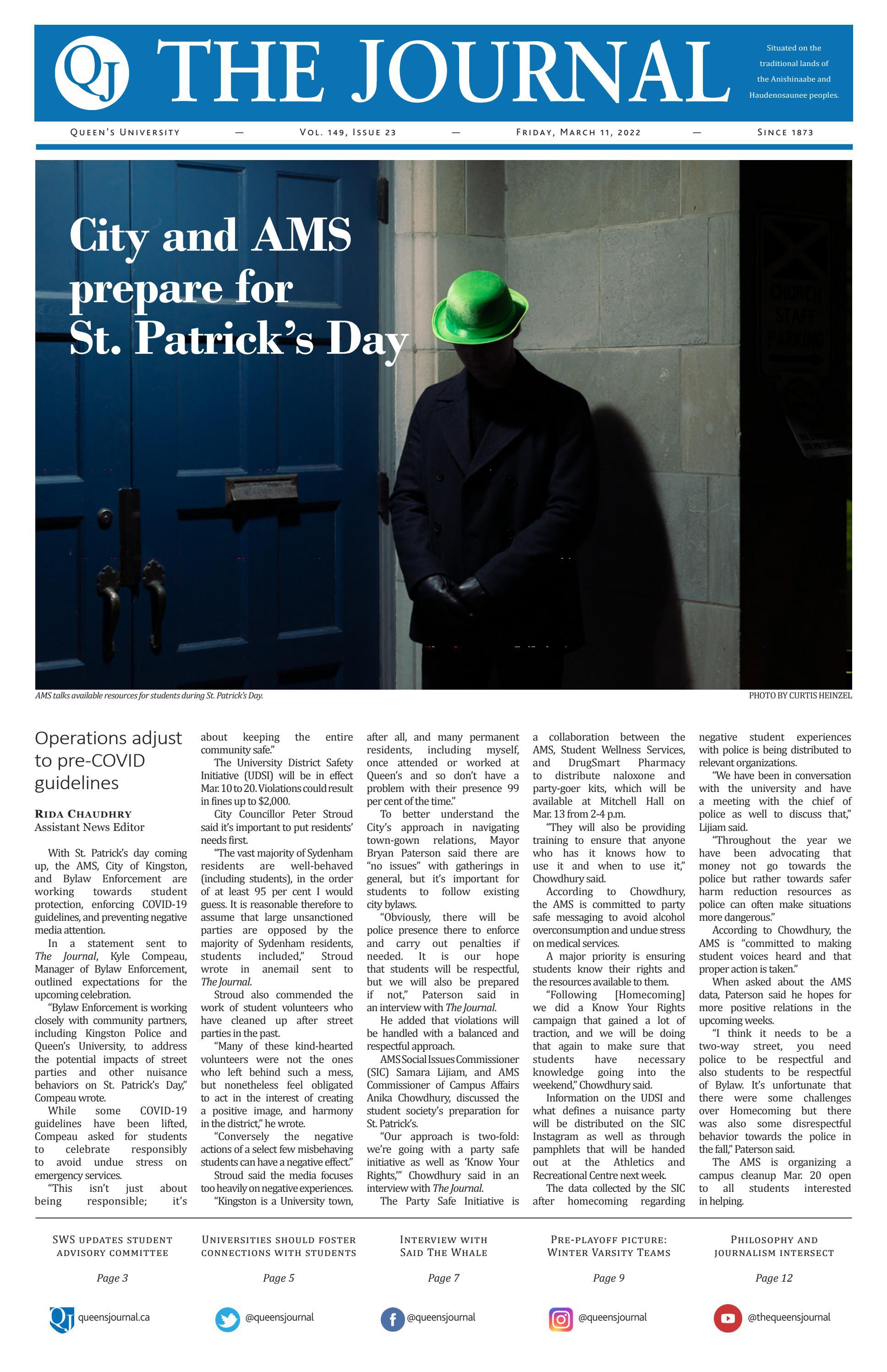 The Queen's Journal, Volume 149, Issue 23 by The Queen's Journal - Issuu