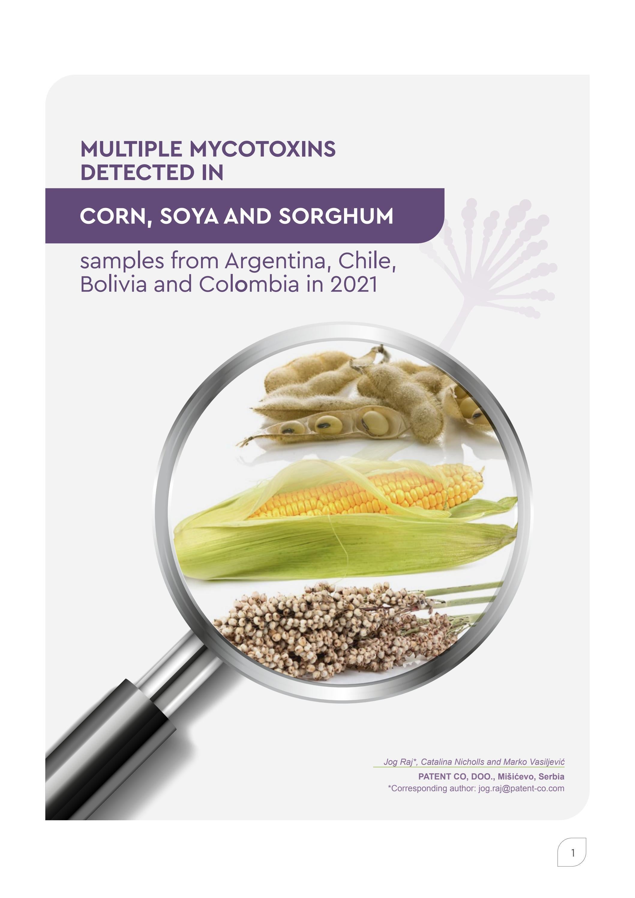 Mycotoxins detected in corn, soya and sorghum samples from Argentina ...